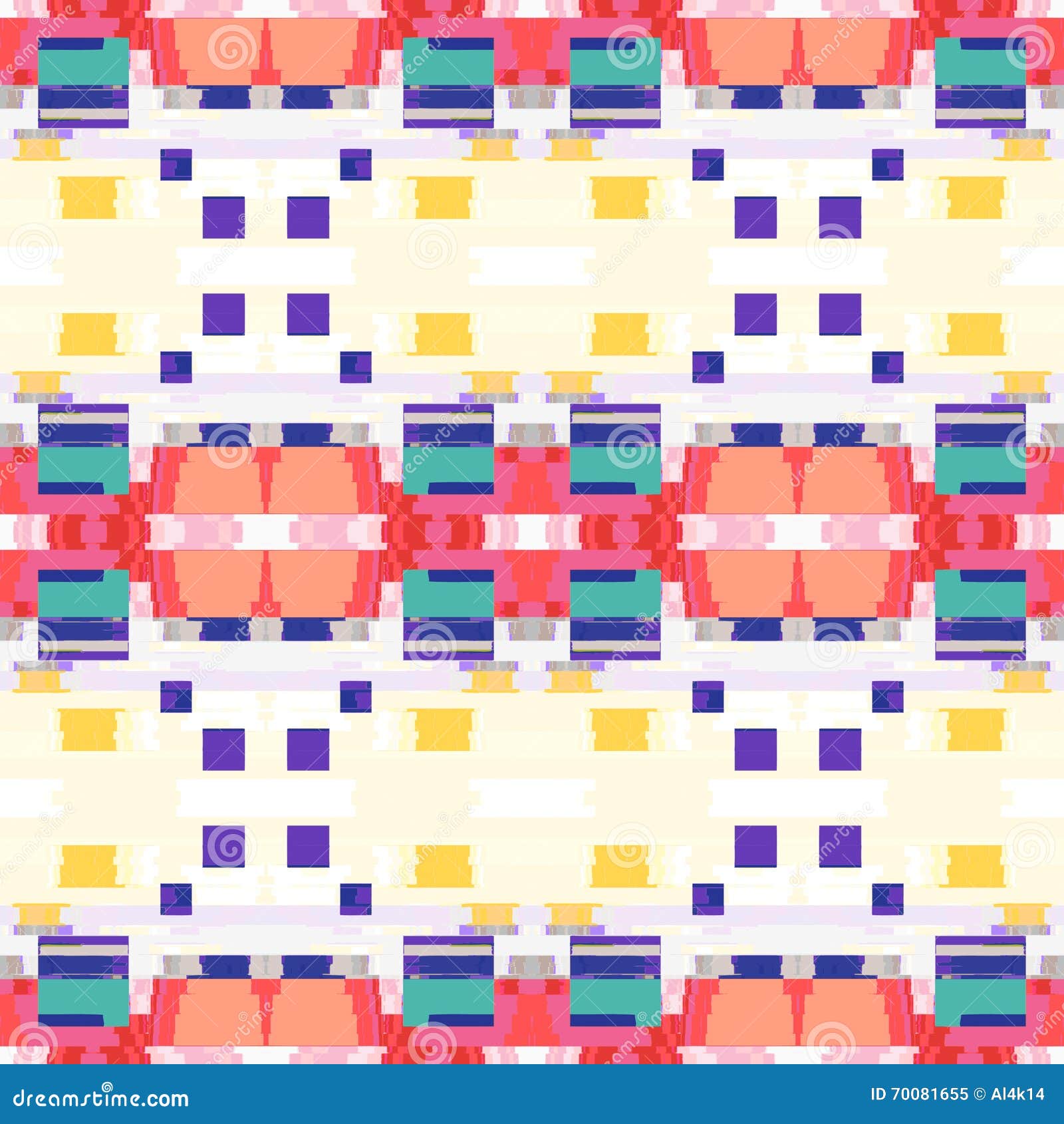 Vector Glitch Art Seamless Pattern Stock Vector - Illustration of ...