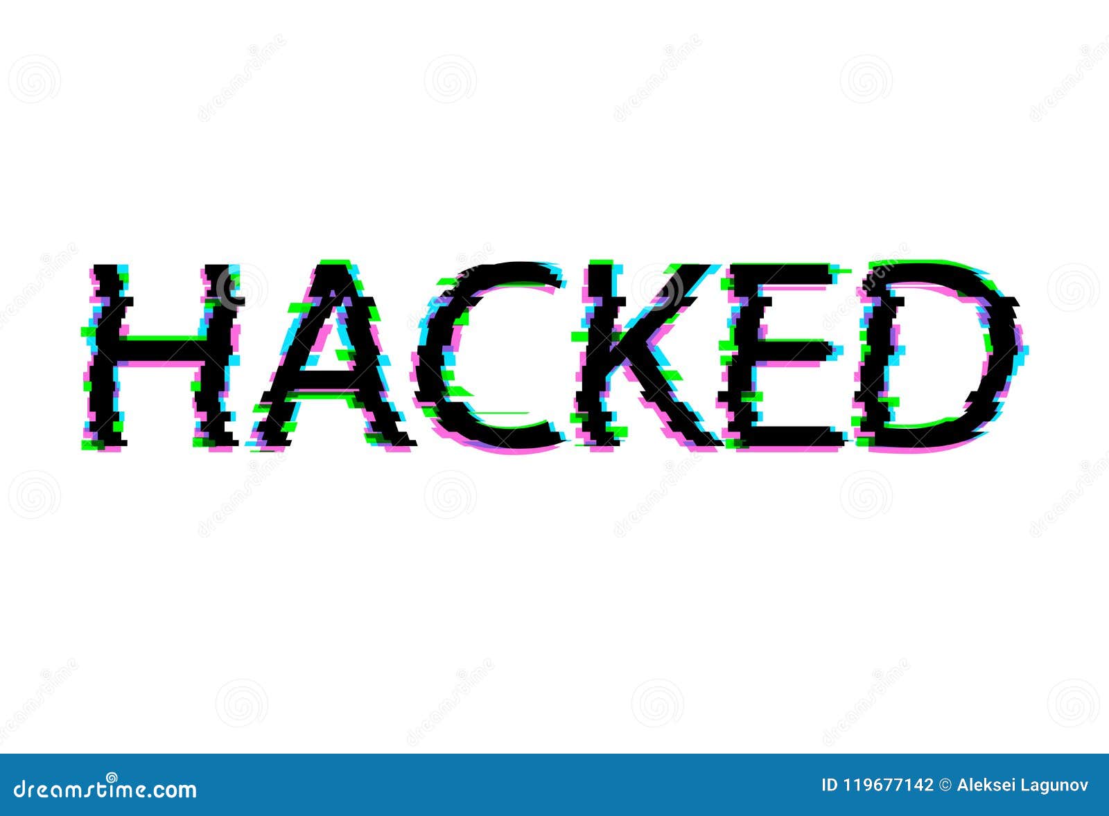 Glitch Hacked On Matrix Background. Binary Code With Stereo Effect Text ... Glitch Hacked On Matrix Background. Binary Code With Stereo Effect Text ...