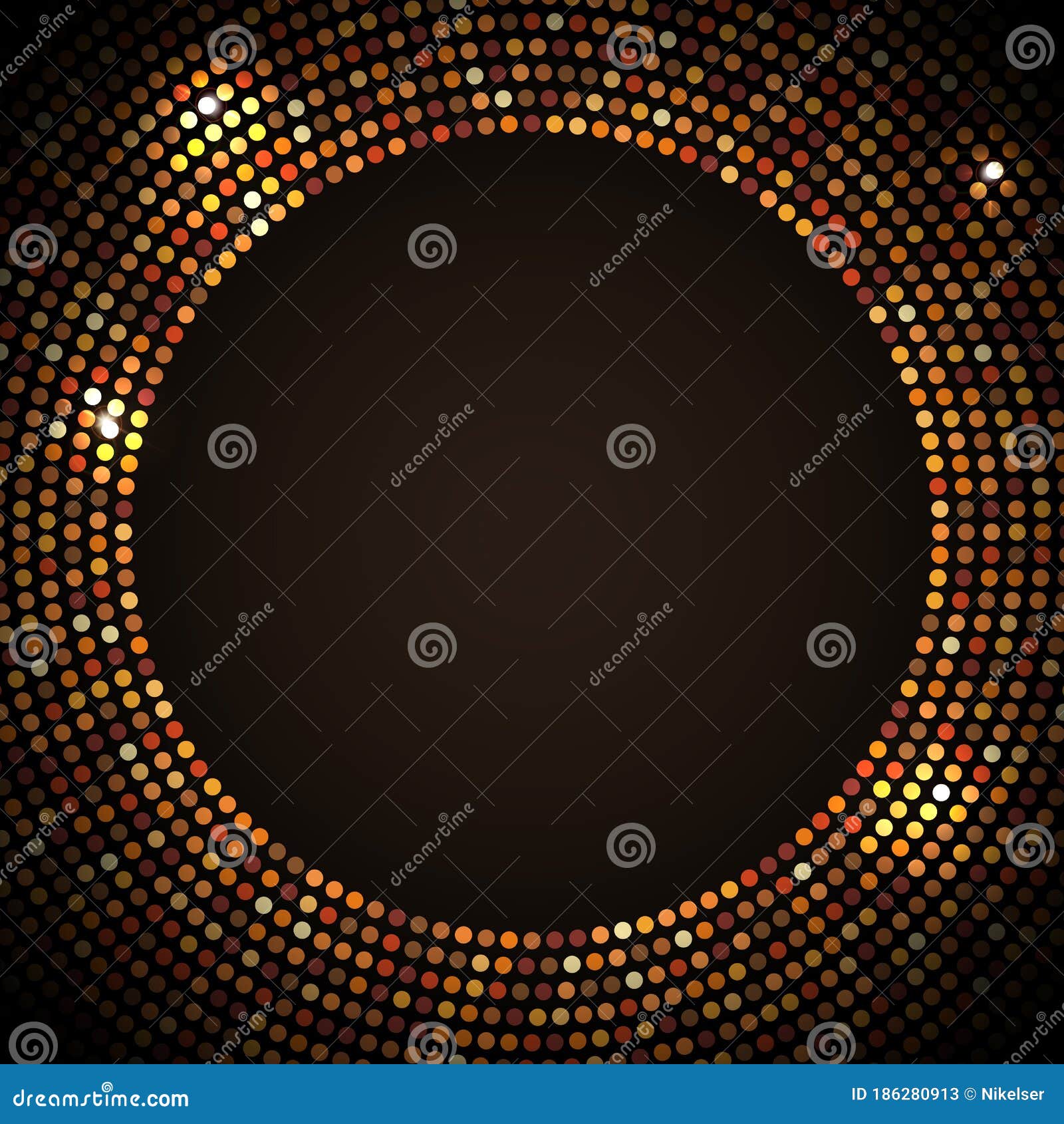 Vector Glitter Background and Frame in Disco Style Stock Vector ...