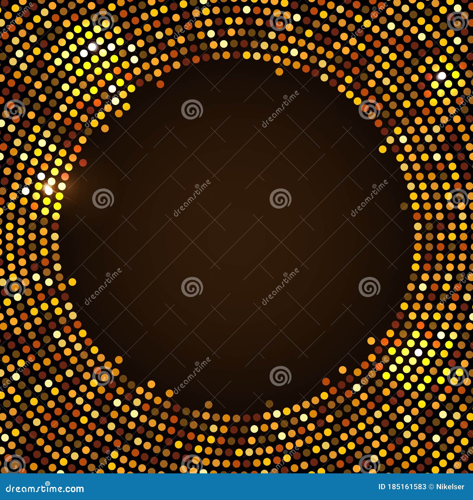Vector Glitter Background and Frame in Disco Style Stock Illustration ...
