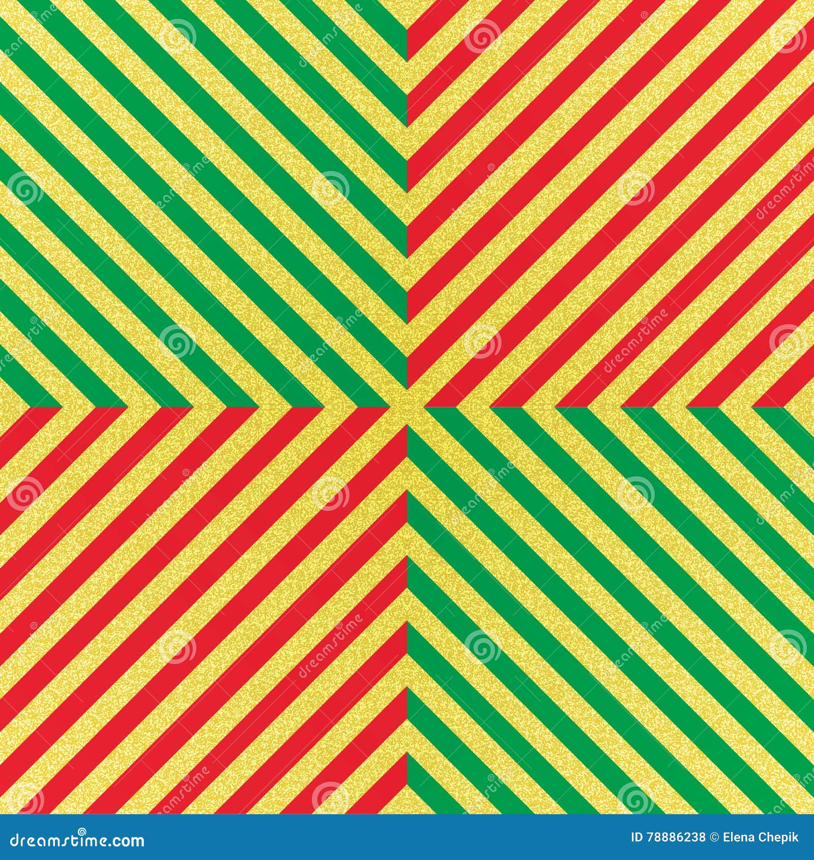Vector Glittering Seamless Pattern with Gold, Red and Green Stripes ...