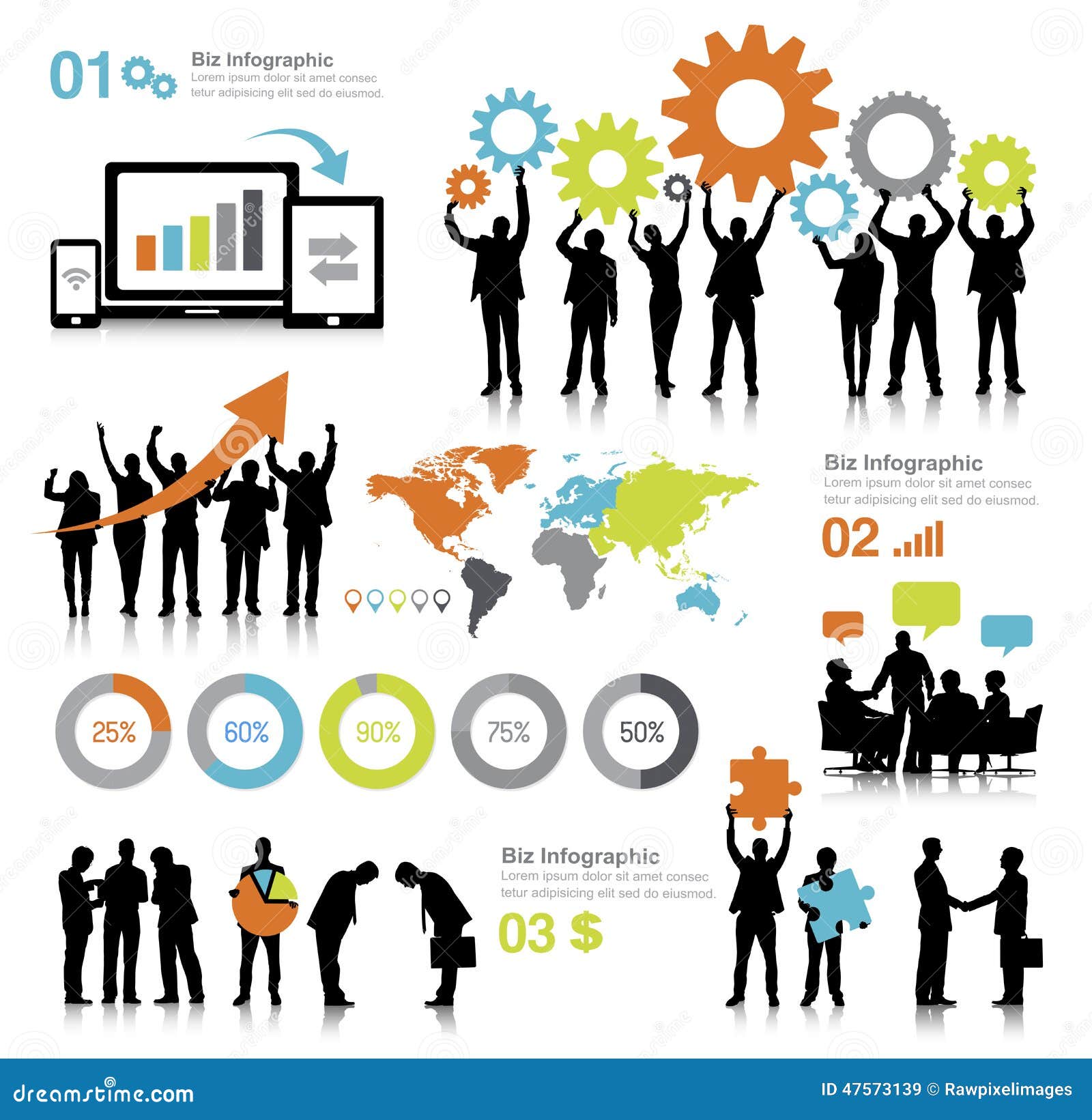 Vector of Global Business Communications Stock Illustration ...