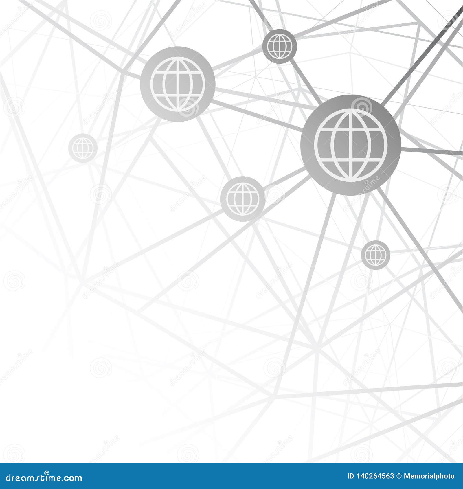 Vector Global Internet Connection Data, Abstract Digital Network Stock ...