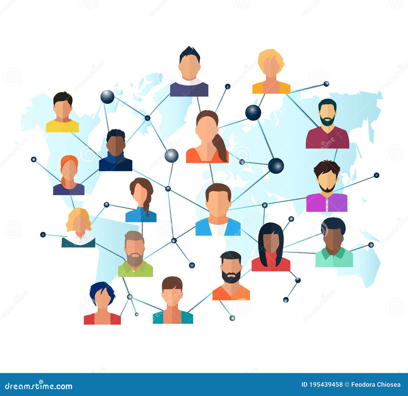 Vector of a Global Network of Interconnected People Stock Vector ... Vector of a Global Network of Interconnected People Stock Vector ...
