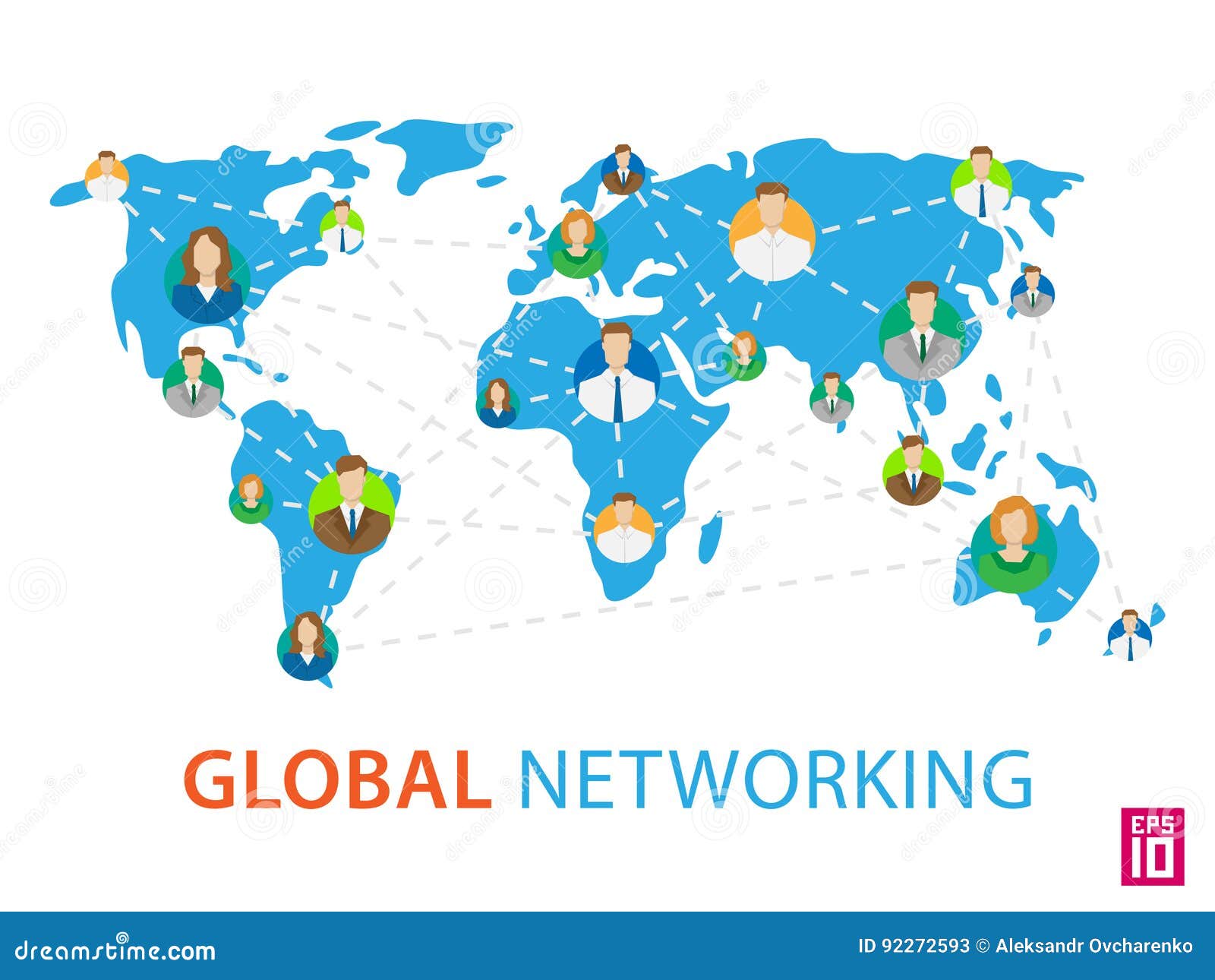 Vector Global Networking Illustration Stock Vector - Illustration of ...