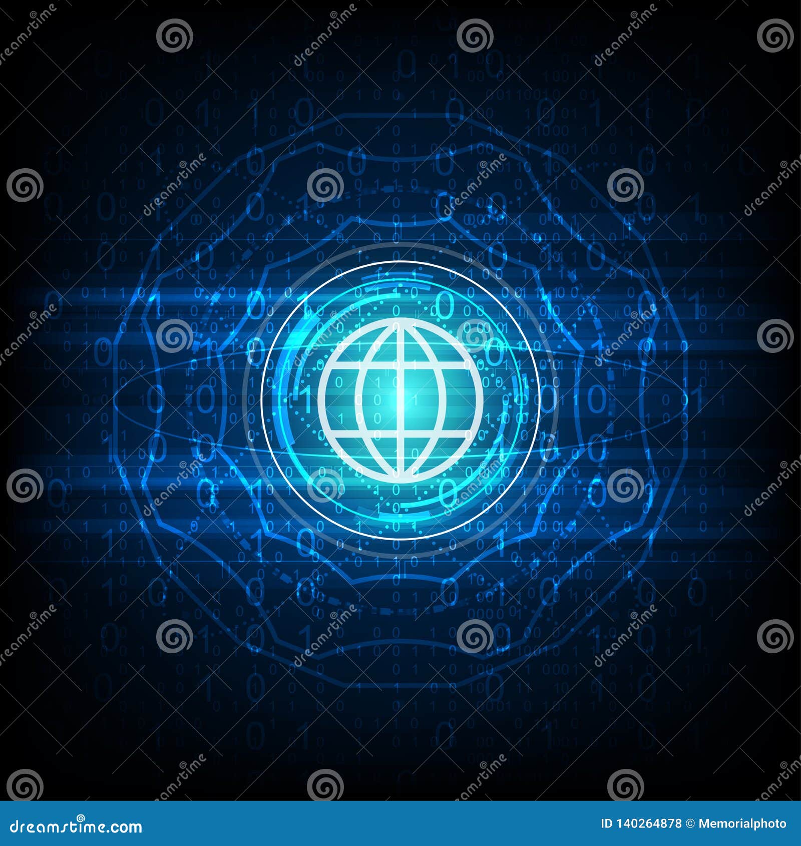 Vector Global Science Technology Computer, Abstract Digital Telecoms ...