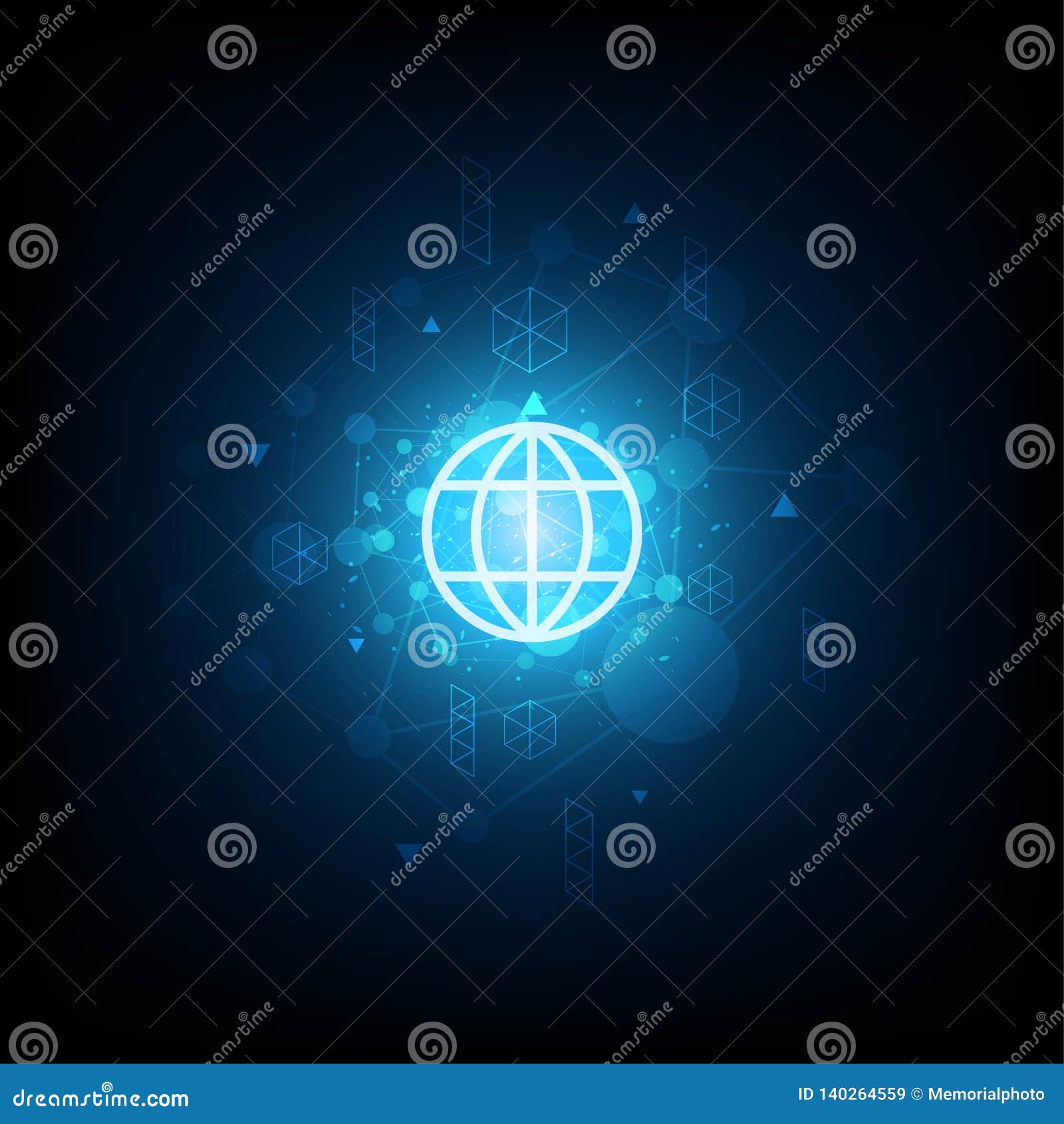 Vector Global Technology Computer Network Stock Vector - Illustration ...