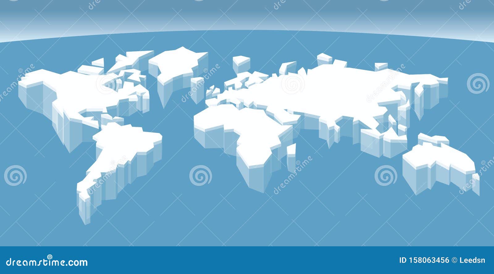 Melting Ice Map of World stock vector. Illustration of survival - 158063456