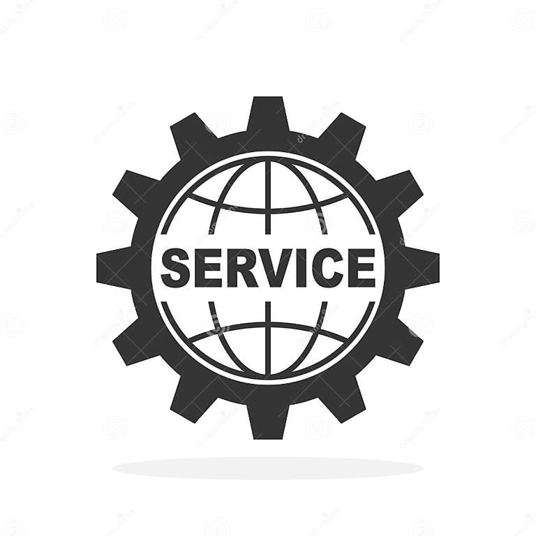 Vector Global Web Service Icon Isolated Stock Illustration ...