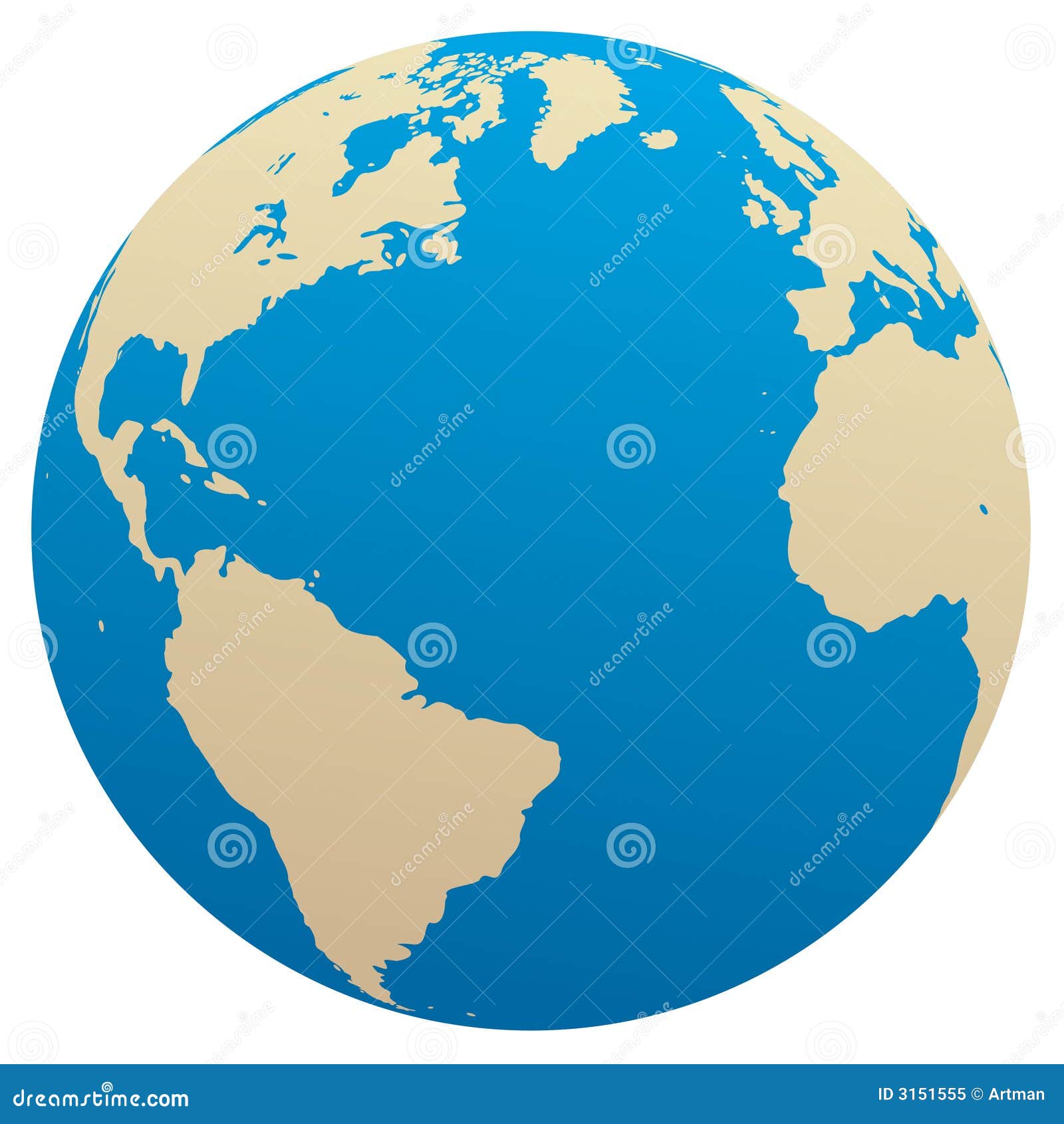 Vector Globe / Atlantic Ocean Stock Vector - Illustration of ocean ...