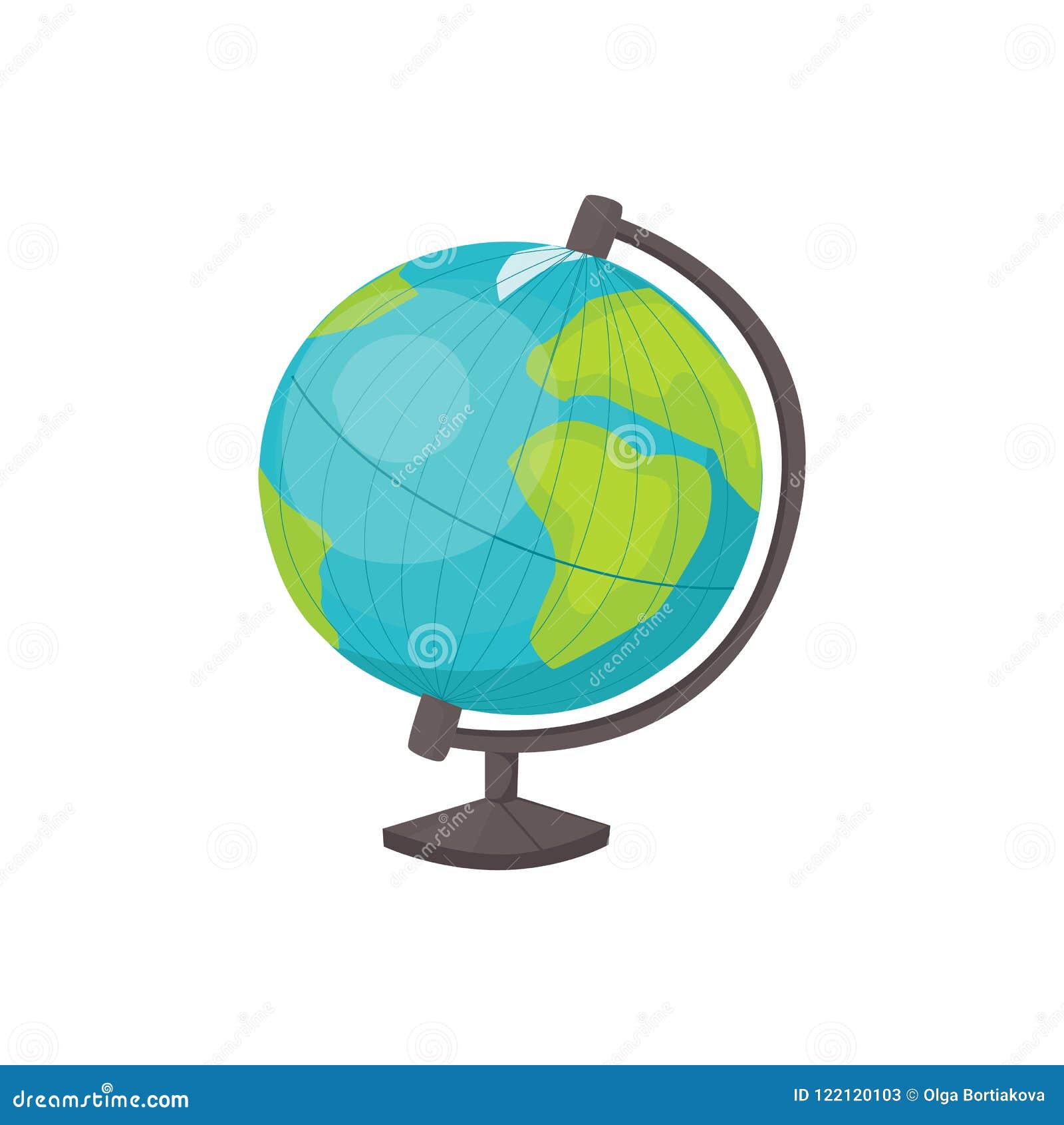 Vector globe isolated stock vector. Illustration of education - 122120103