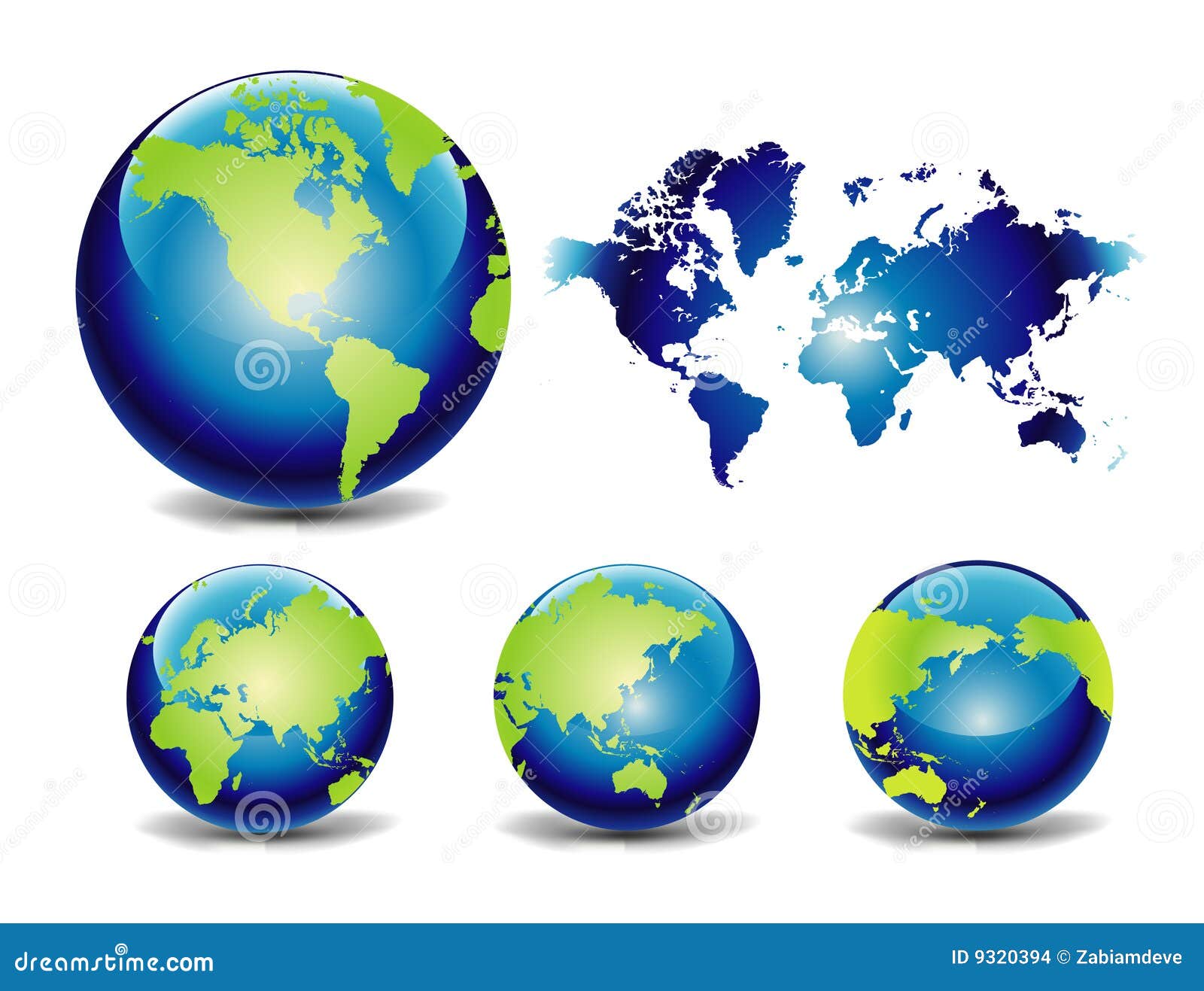 Vector globe and map stock vector. Illustration of pole - 9320394