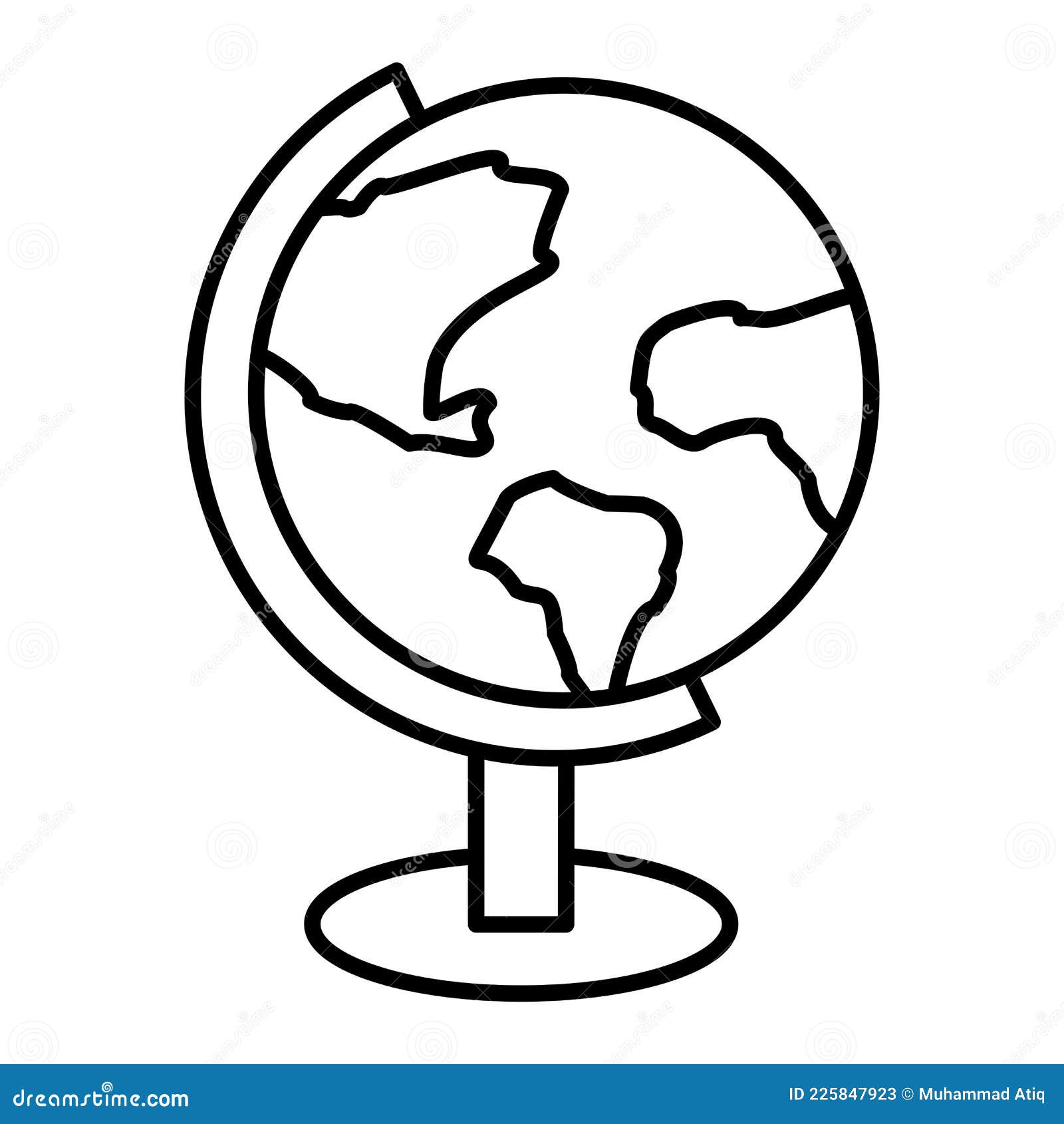 Vector Globe Outline Icon Design Stock Vector - Illustration of ...