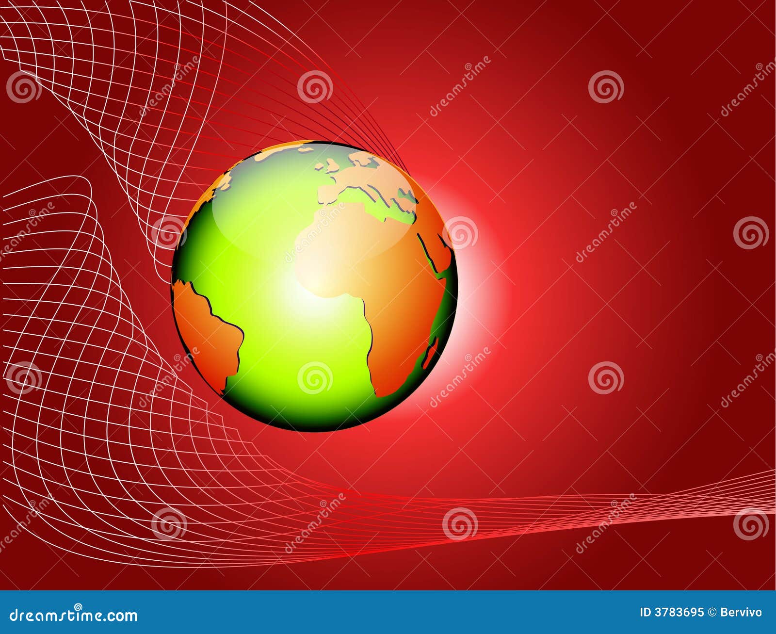 Vector Globe Red Abstract Background Stock Illustration - Illustration ...