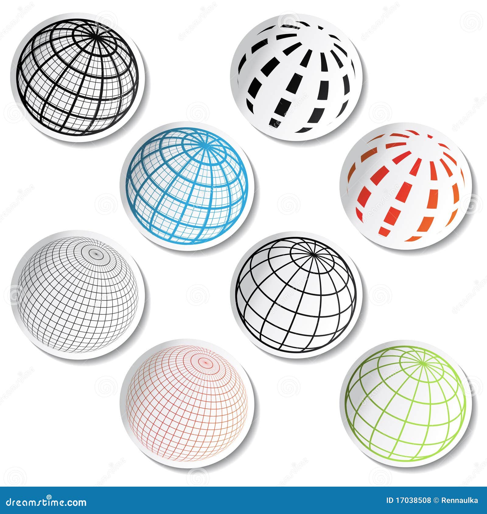 Vector Globe stickers stock vector. Illustration of icon - 17038508