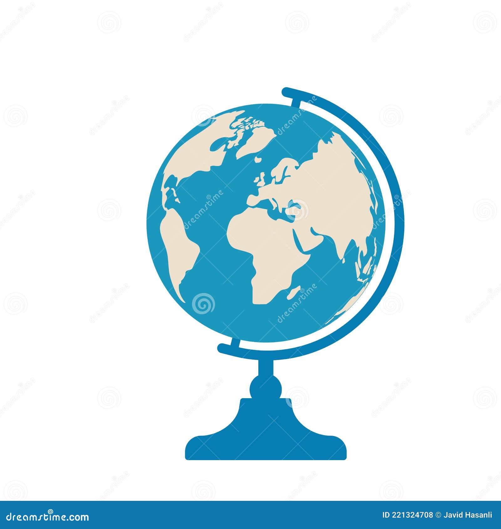 Globus Illustration Black And White Vector Icon Isolated On White ...