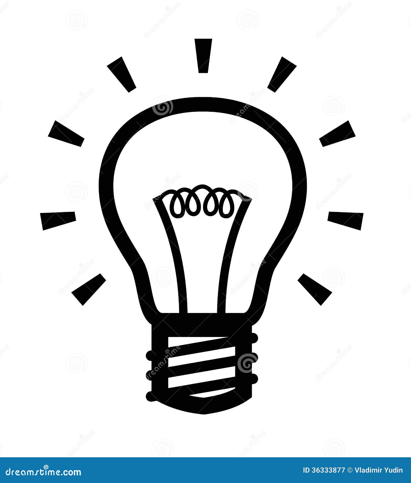 Vector gloeilamp vector illustratie. Illustration of licht - 36333877