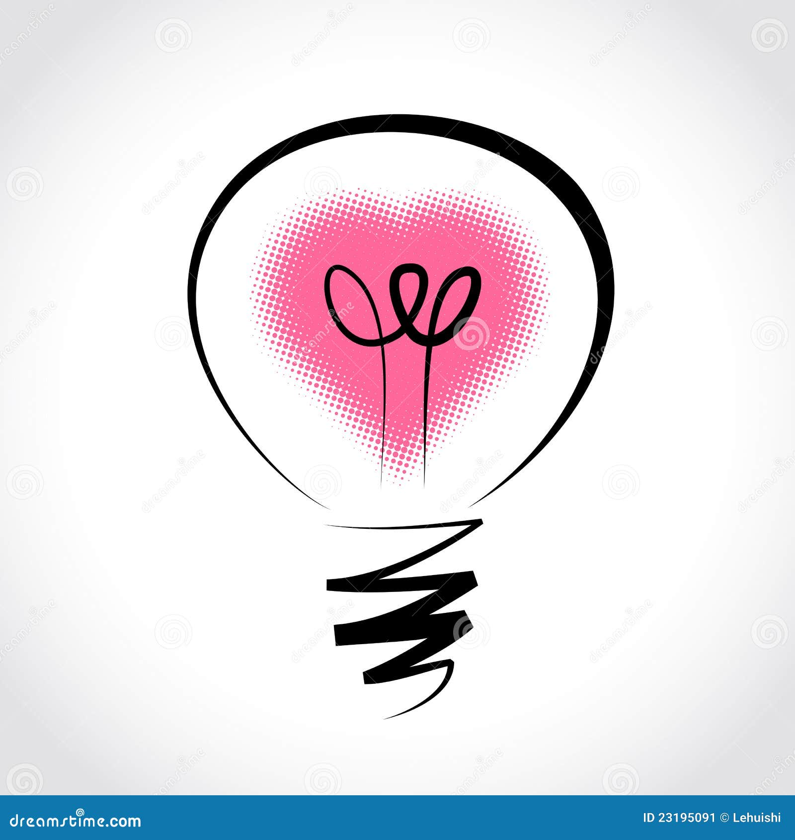 Vector Gloeilamp, Symbool Van Hart Vector Illustratie - Illustration of ...