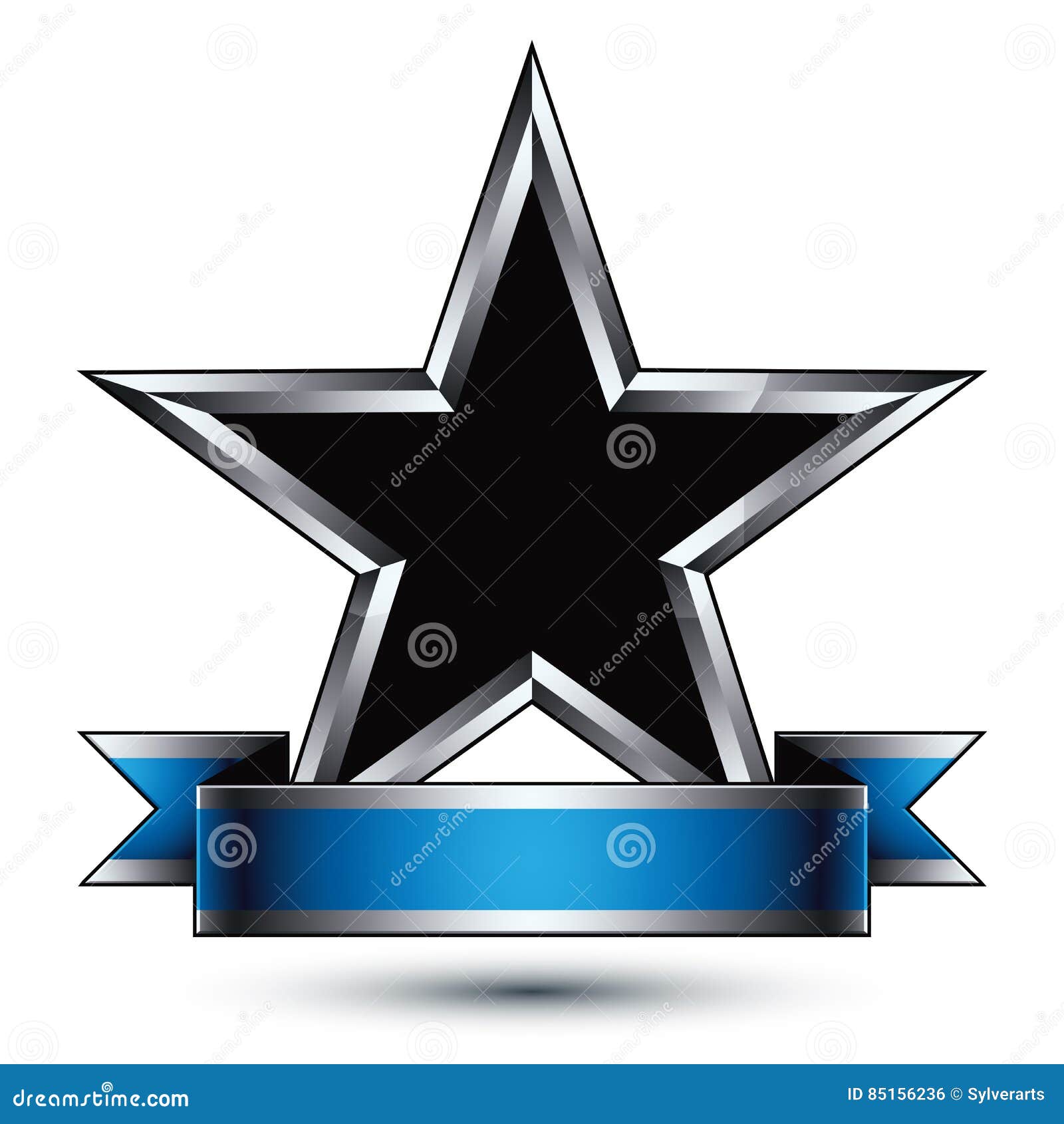 Vector Glorious Glossy Design Element, Luxury Black 3d Star with Stock ...