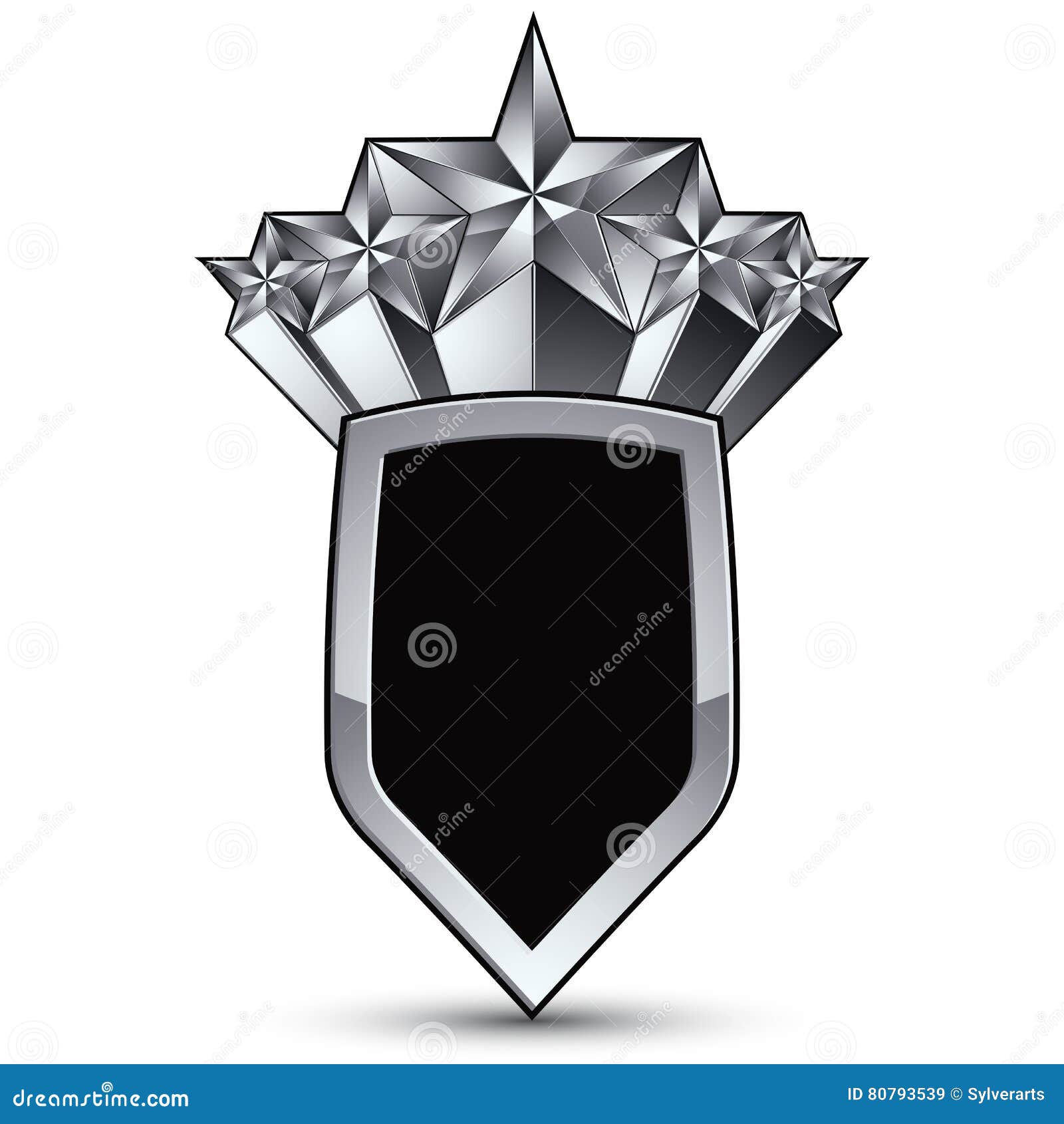 Vector Glorious Glossy Design Element with Luxury 3d Silver Star Stock ...