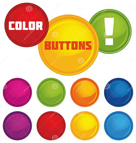 Vector glossy buttons stock vector. Illustration of shadow - 13119225
