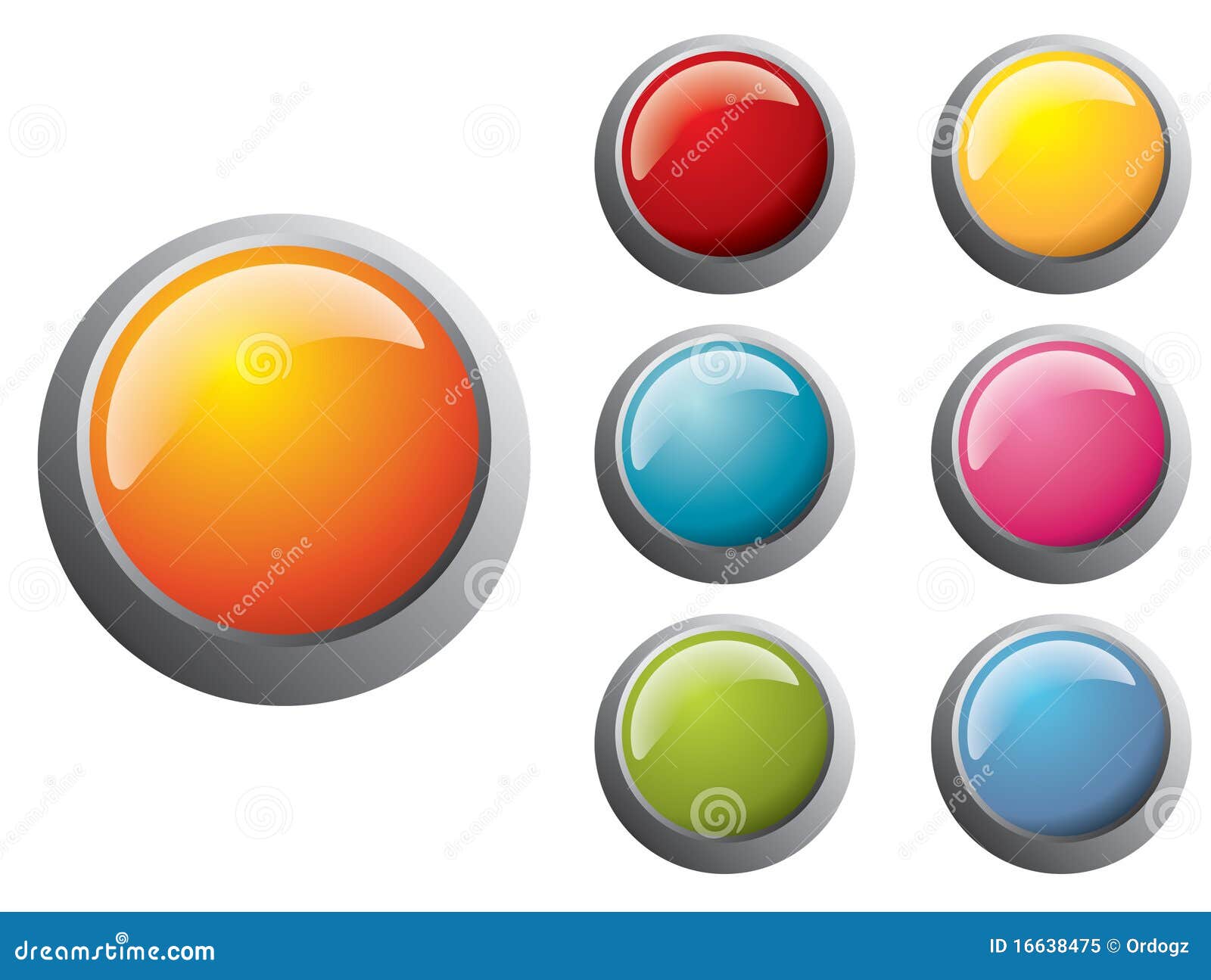 Vector glossy buttons stock vector. Illustration of stickers - 16638475