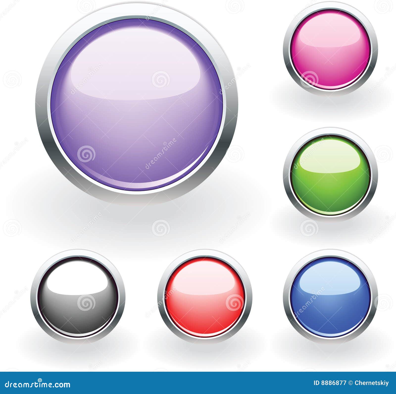 Vector glossy buttons stock vector. Illustration of reflection - 8886877