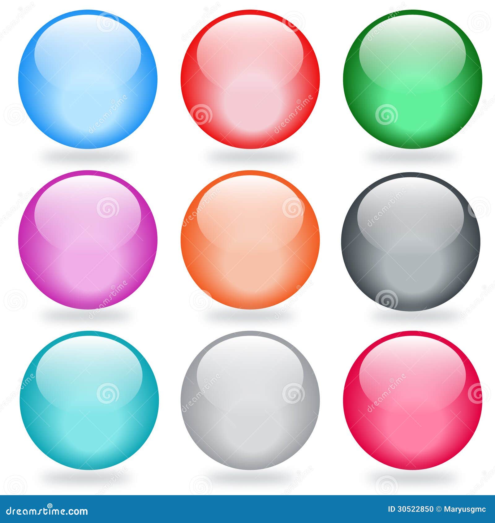 Vector glossy buttons stock illustration. Illustration of plastic ...