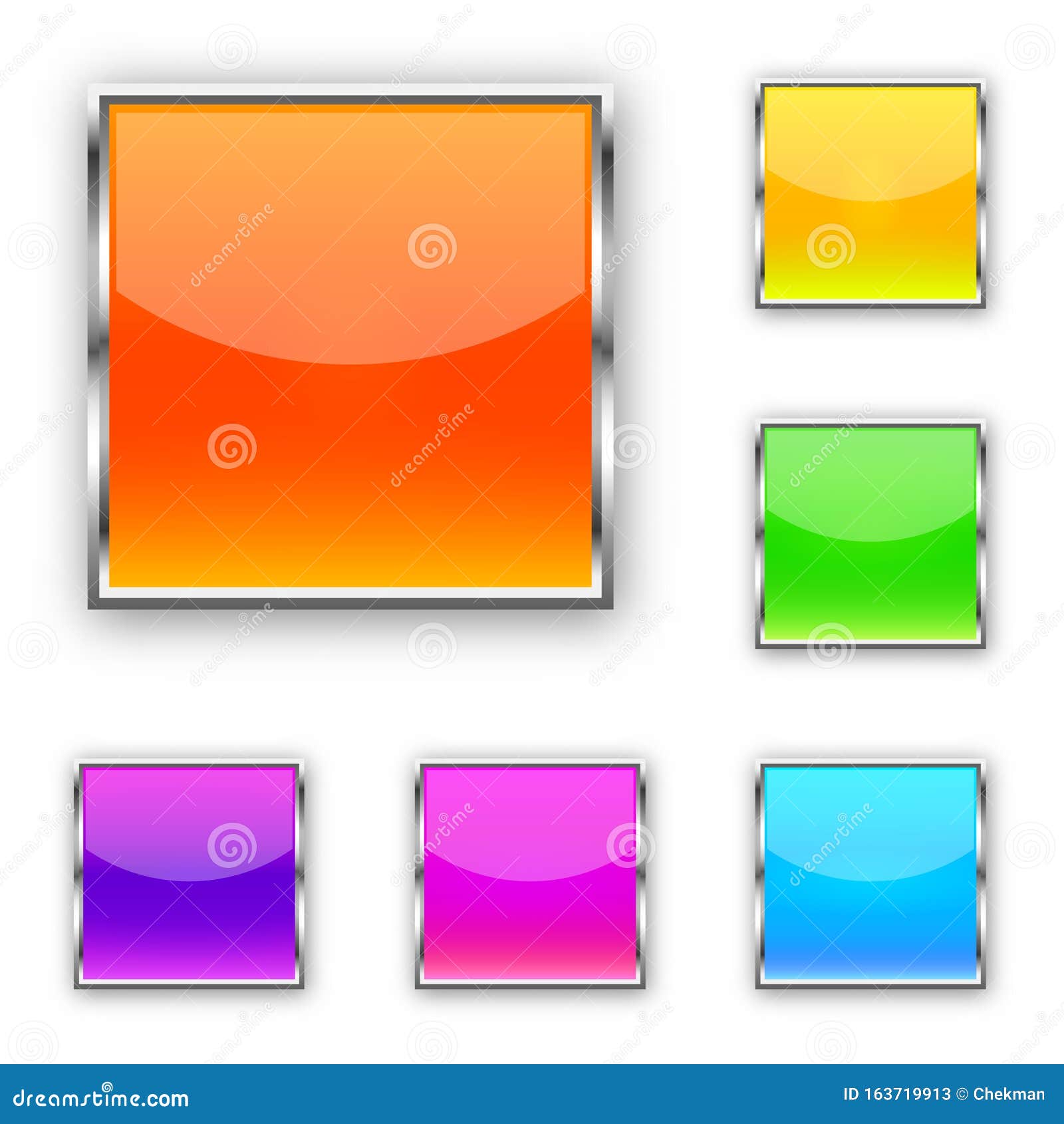 Vector glossy buttons stock illustration. Illustration of color - 163719913