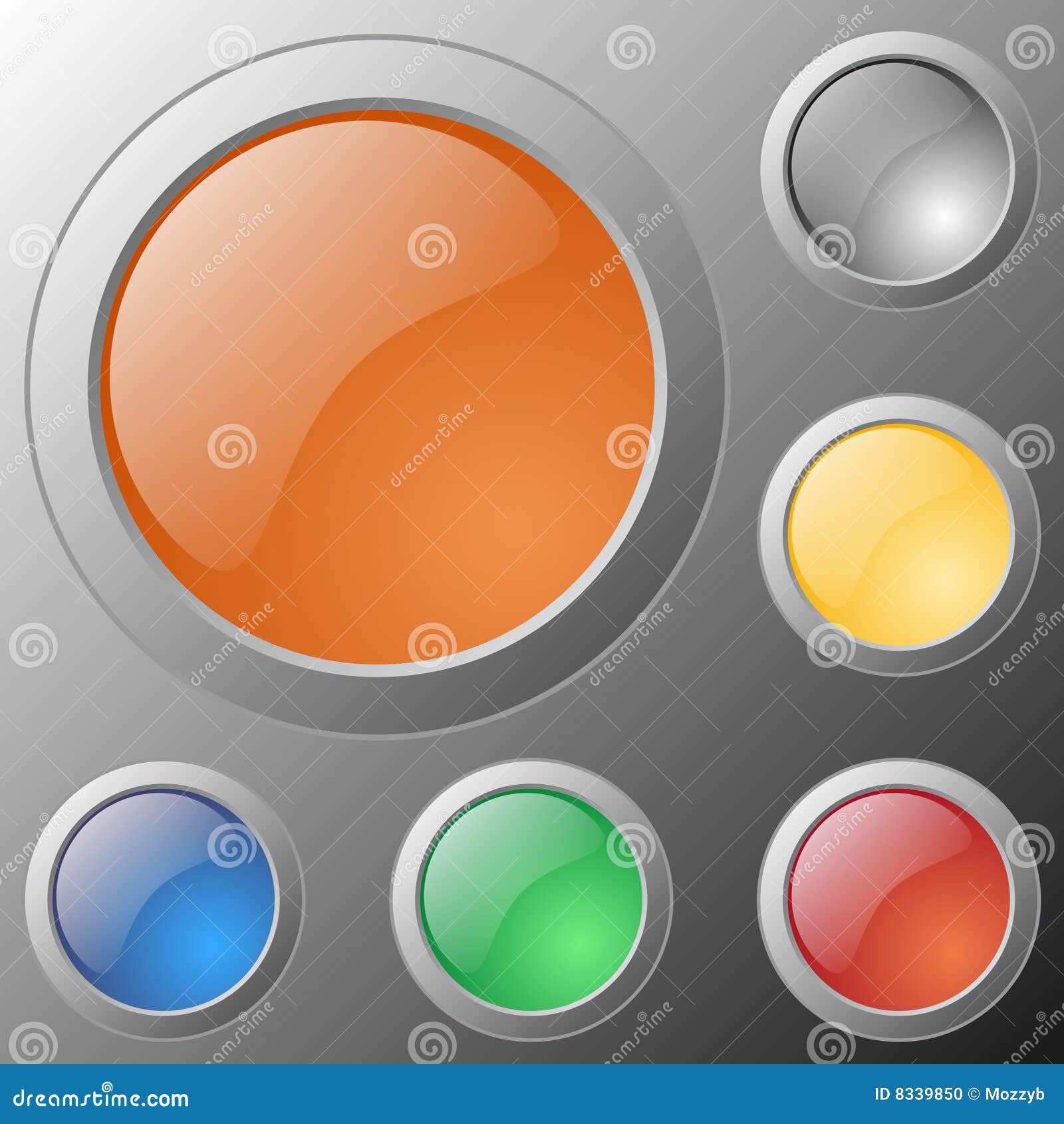 Vector Glossy Buttons for Web Applications Stock Vector - Illustration ...
