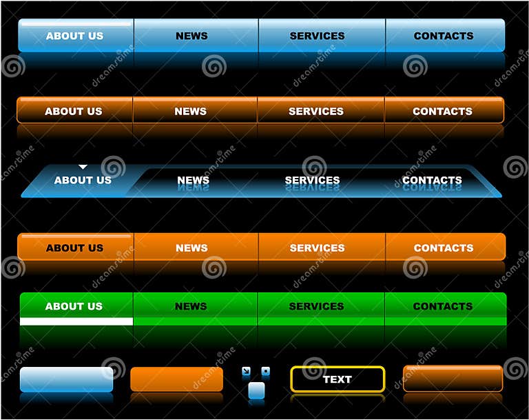 Vector glossy menu bar stock vector. Illustration of modern - 6416035