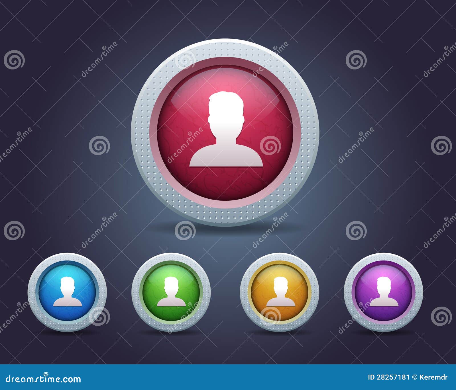 Vector Glossy Metallic Style Person Icon Stock Vector - Illustration of ...