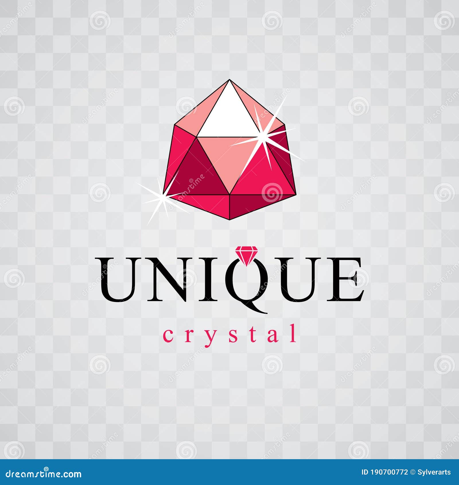 Vector Glossy Red Ruby. Brilliant Jewelry Sign Emblem. Stock Vector ...