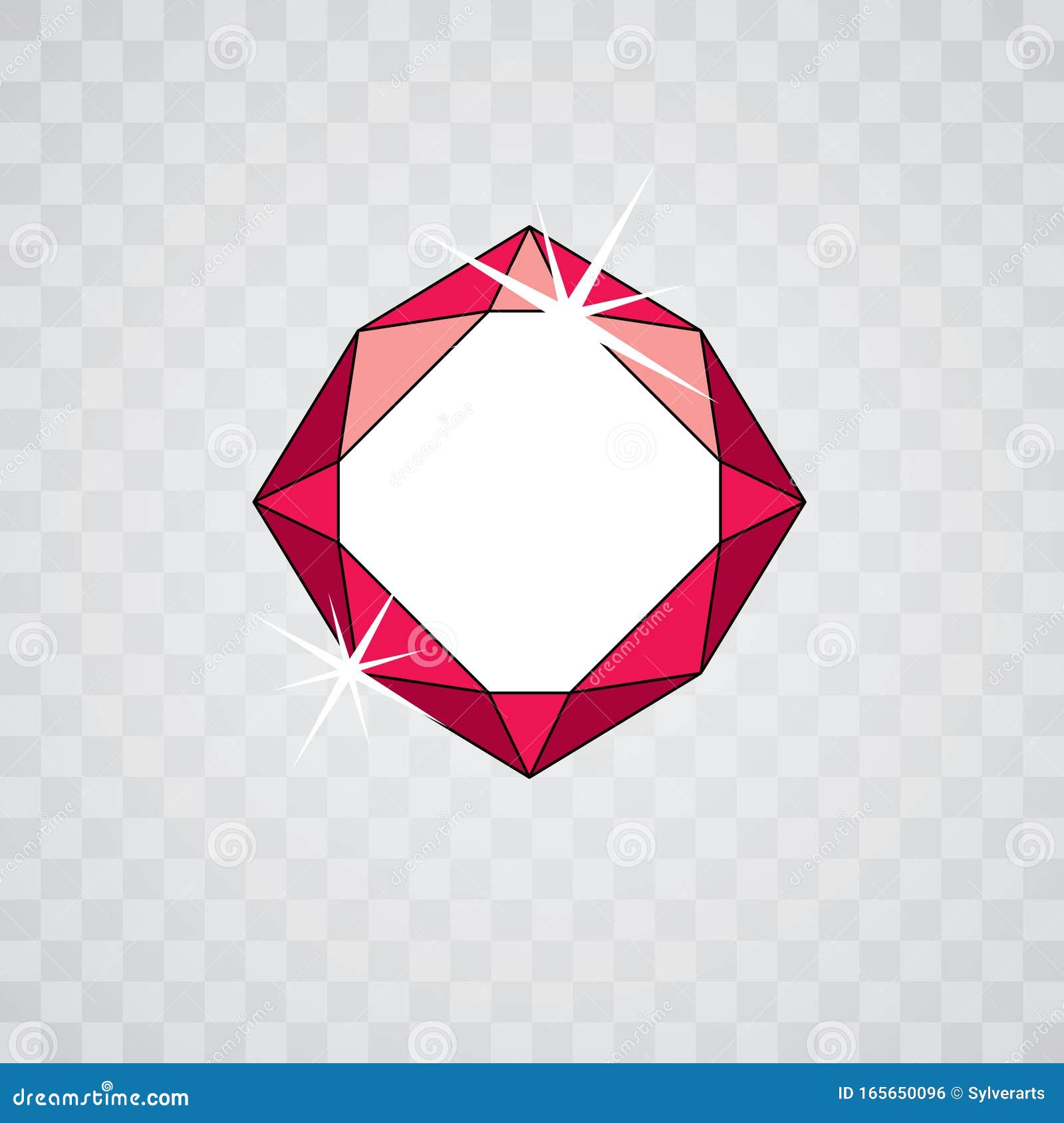 Vector Glossy Red Ruby Symbol. Luxury Diamond Icon. Stock Vector ...
