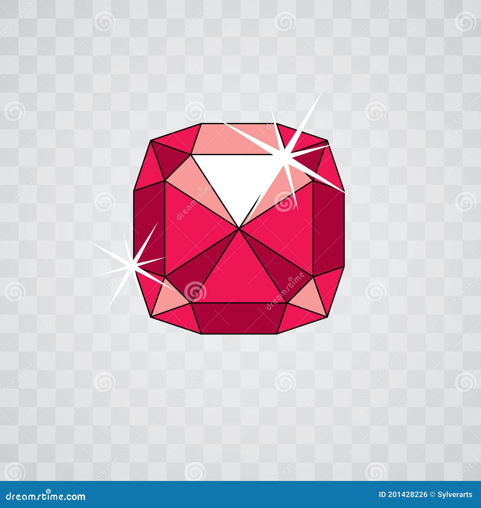 Vector Glossy Red Ruby Symbol. Luxury Diamond Icon. Stock Vector ...