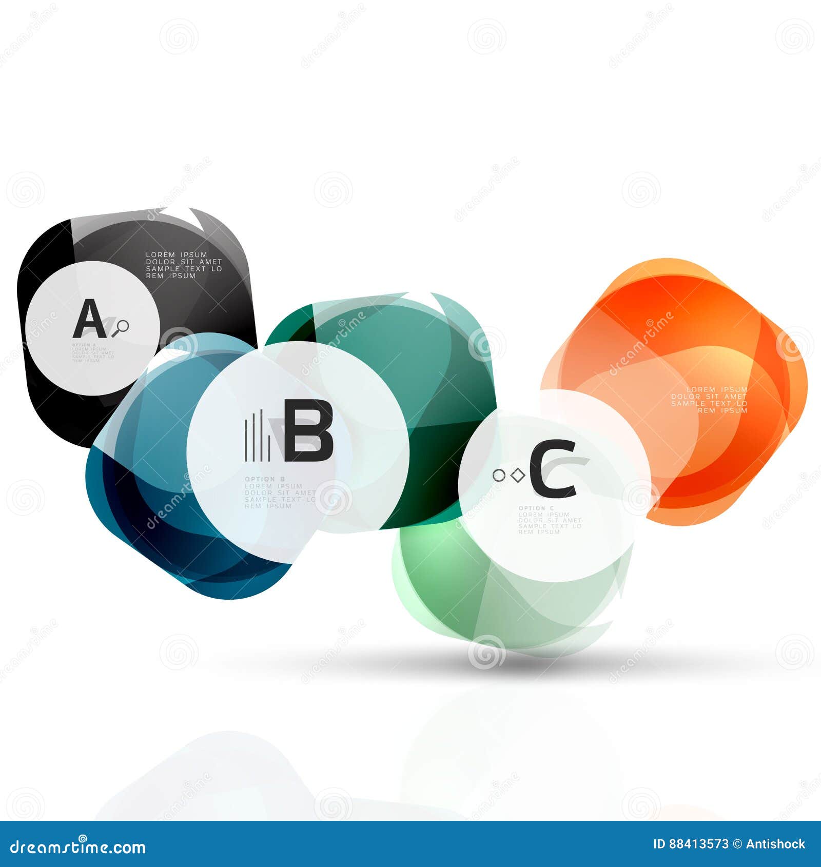 Vector Glossy Square Elements Stock Illustration - Illustration of ...