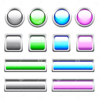 Vector Glossy Web Buttons stock vector. Illustration of light - 2754091