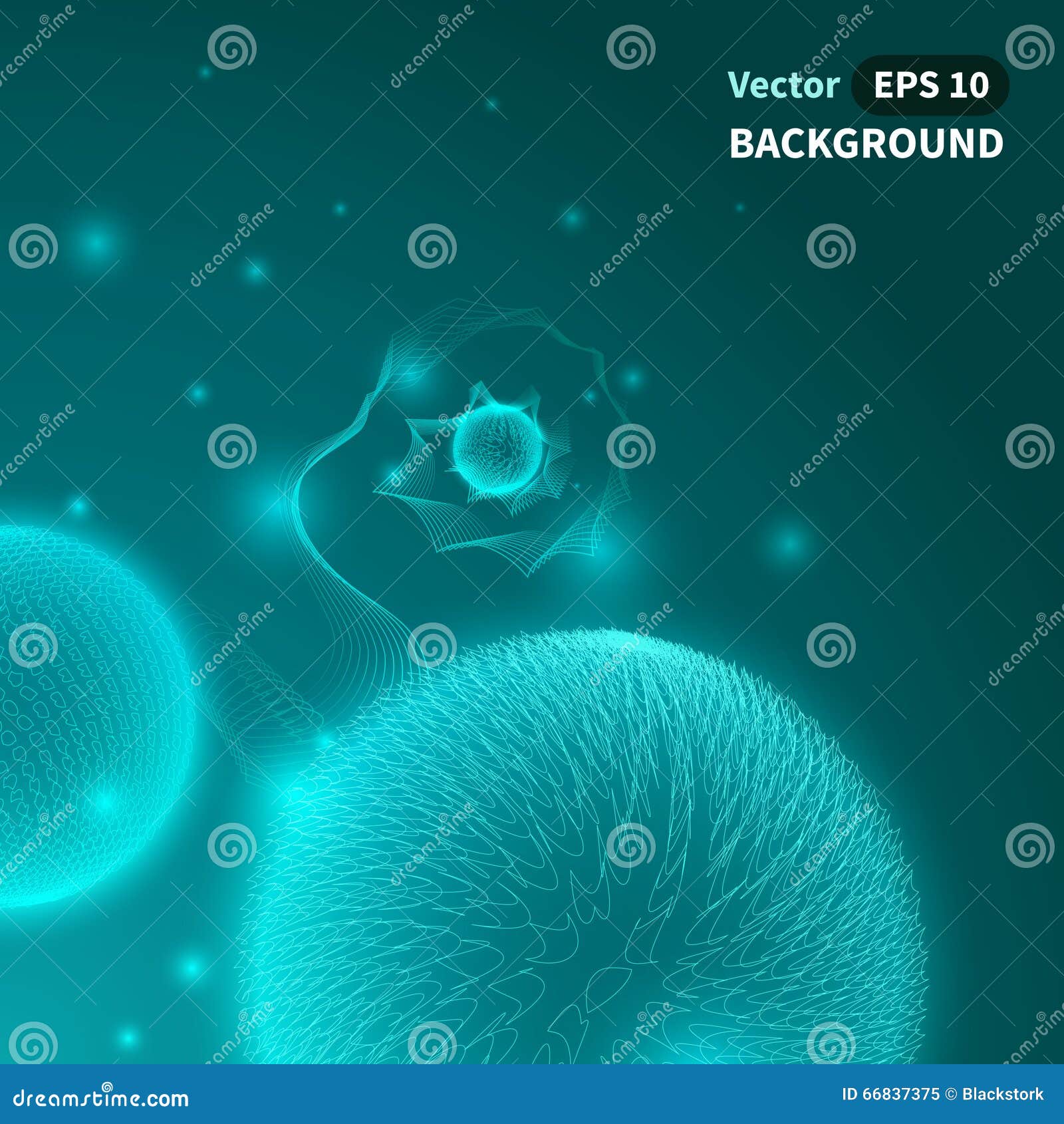Vector Glow Blue Cosmos Abstract Background. Stock Vector ...