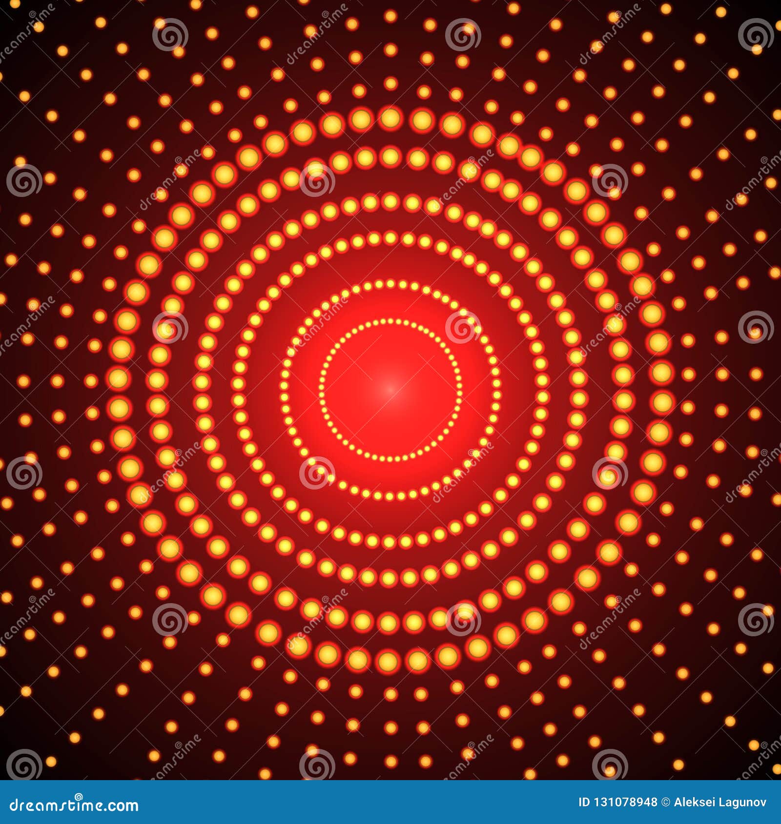 Vector Glowing Background, Red Circles, Abstract Lights on Dark ...