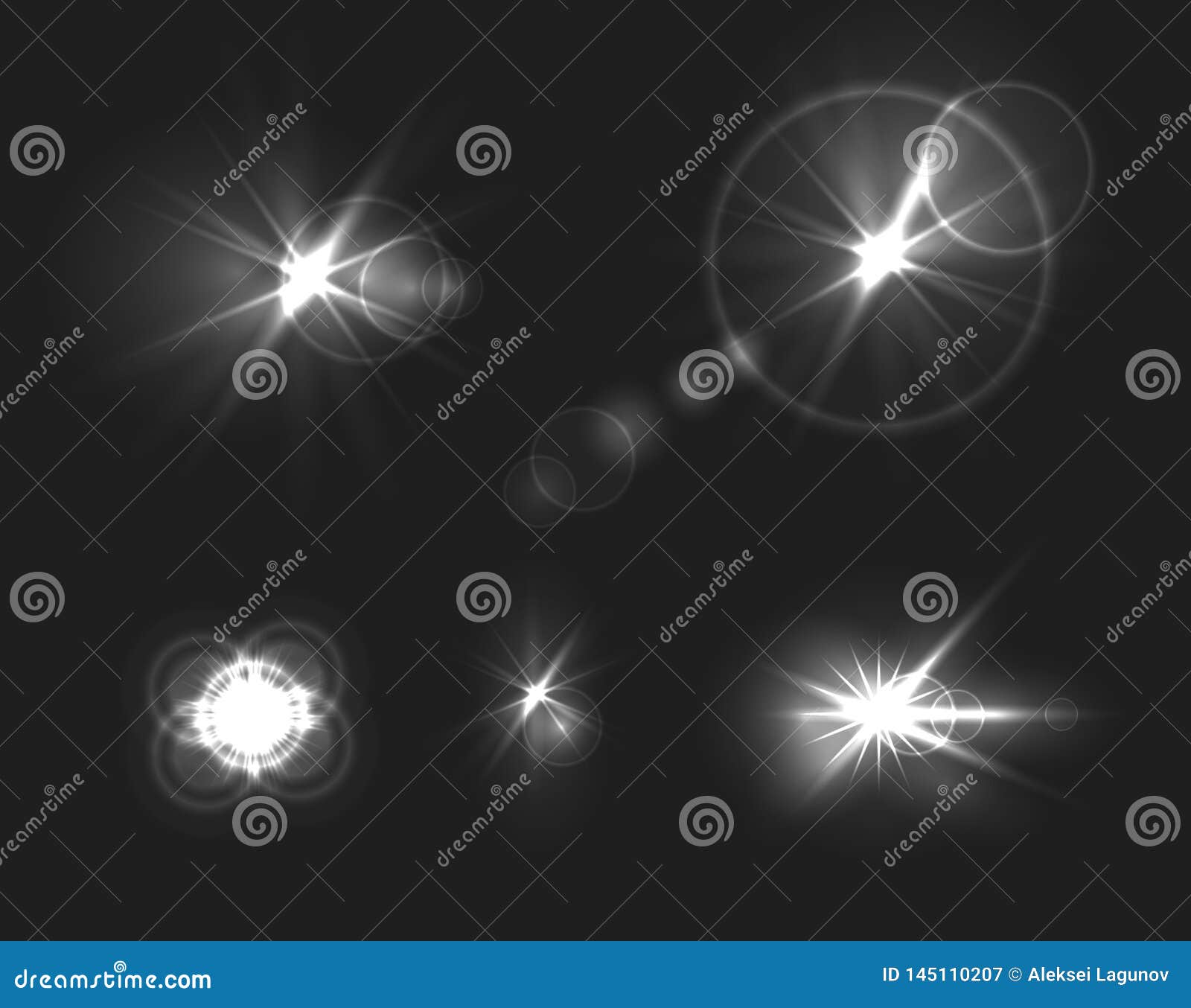 Vector Glowing on Dark Background, Underwater Shine, Monochrome Design ...