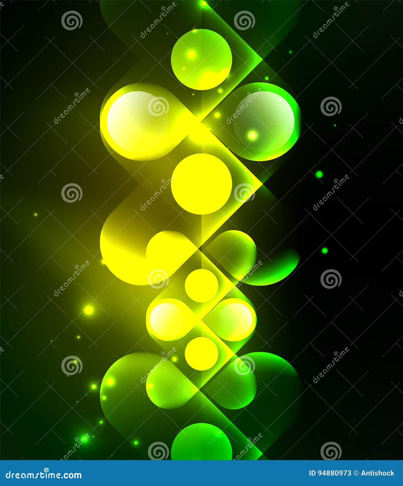 Vector Glowing Geometric Shapes Background Stock Vector - Illustration ...