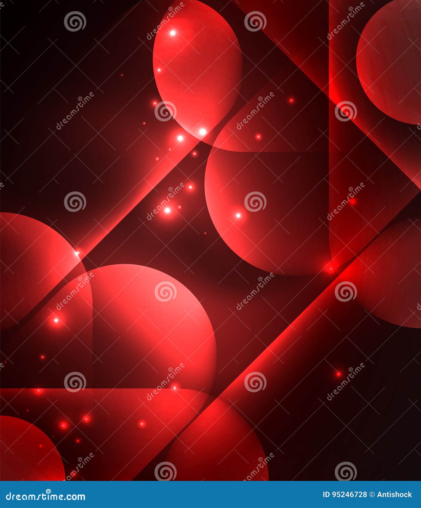 Vector Glowing Geometric Shapes Background Stock Vector - Illustration ...