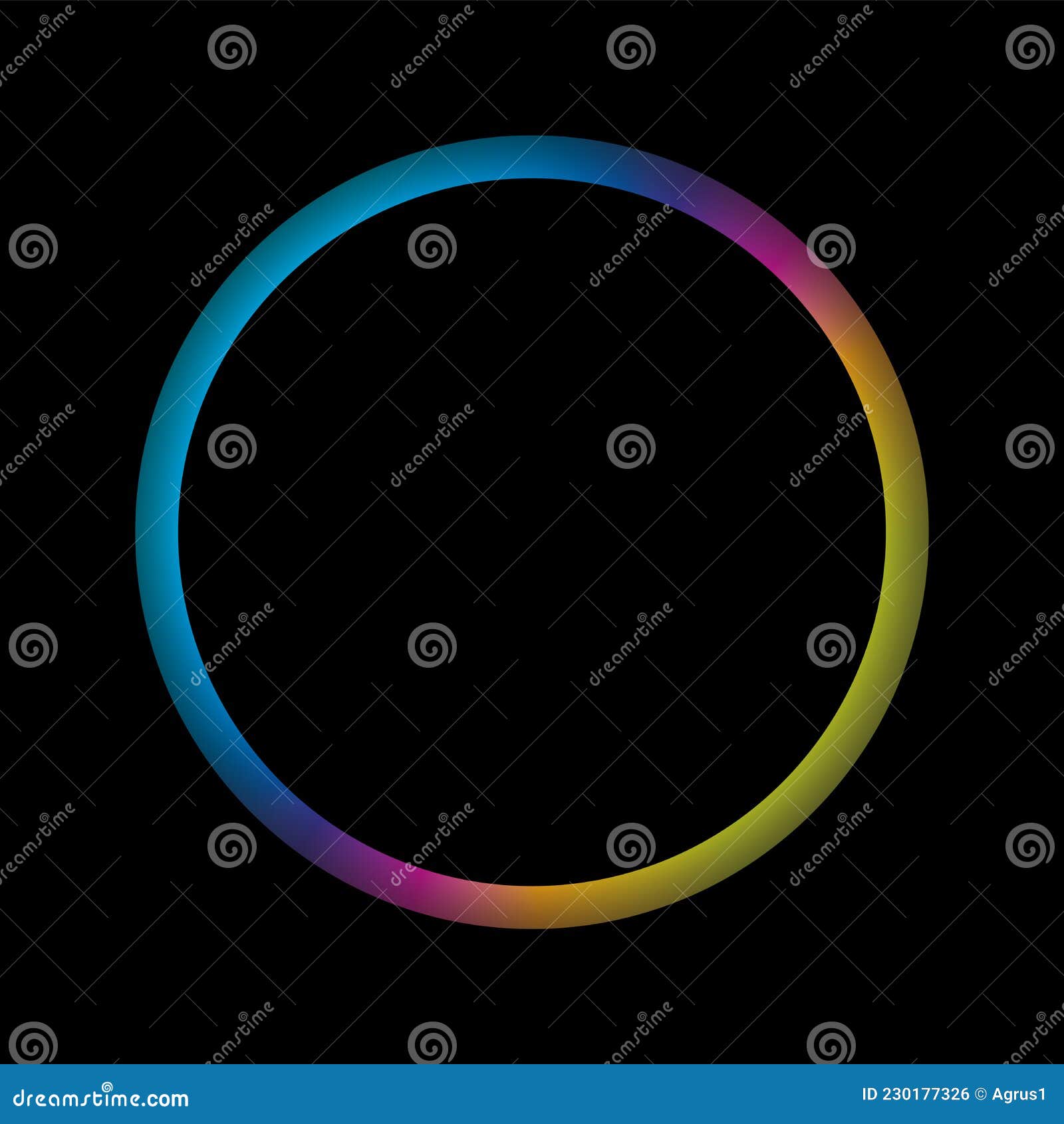 Vector Glowing Light Round Frame Button Stock Vector - Illustration of ...