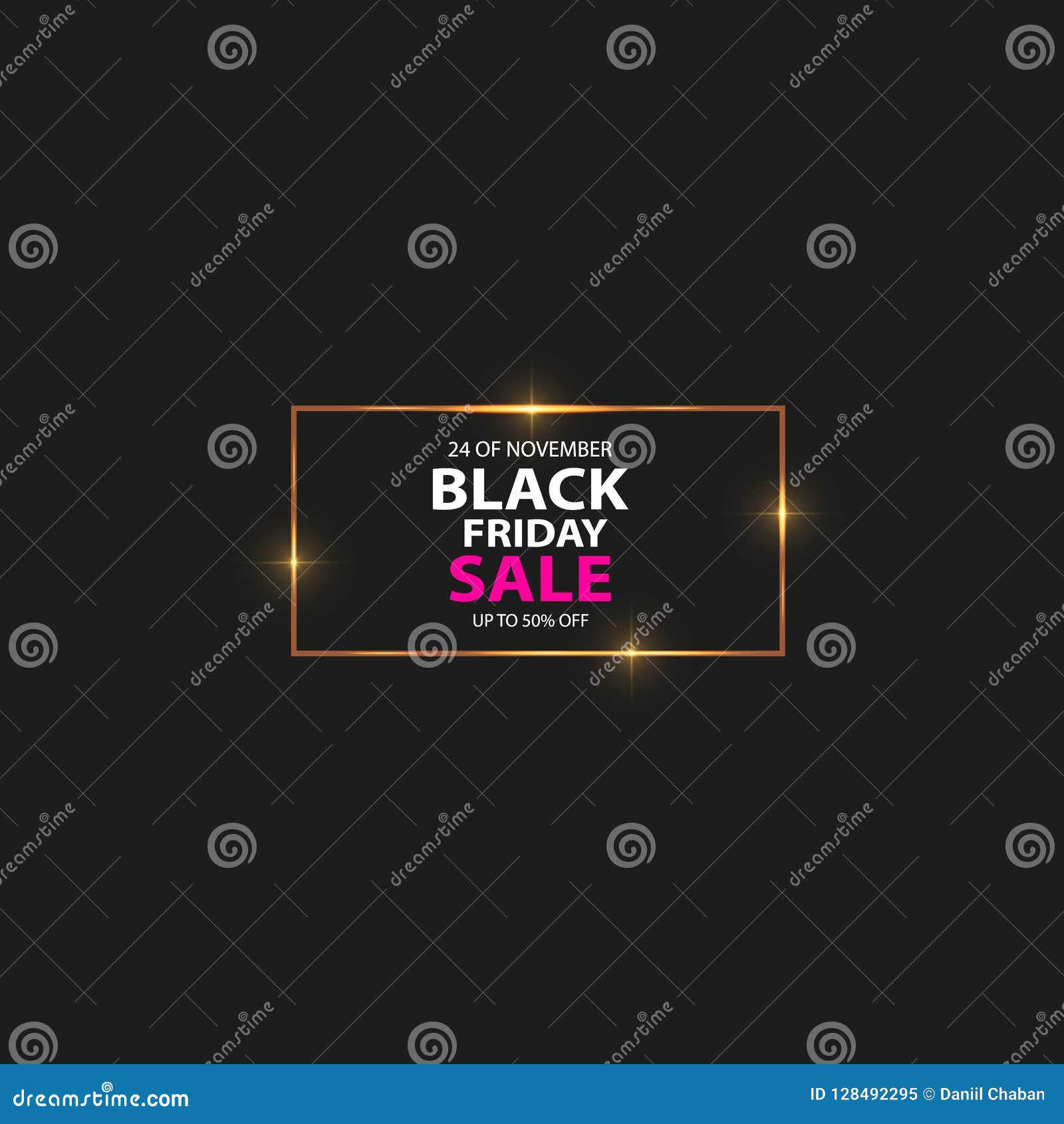 Vector Glowing Magic Square Frame Black Friday Sale Stock Vector ...