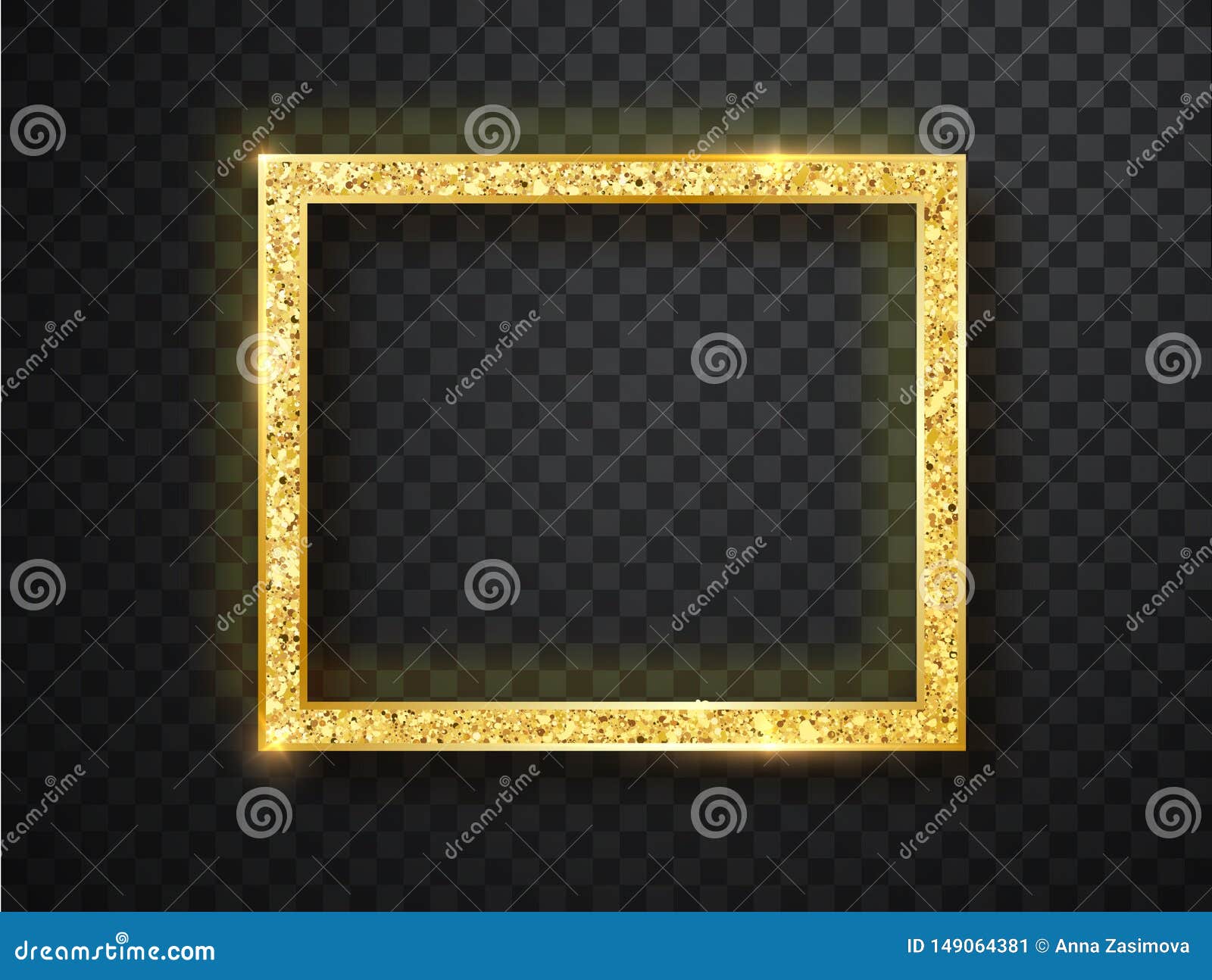 Vector Glowing Magic Square Frame. Glowing Neon Fire Wave Stock Vector ...