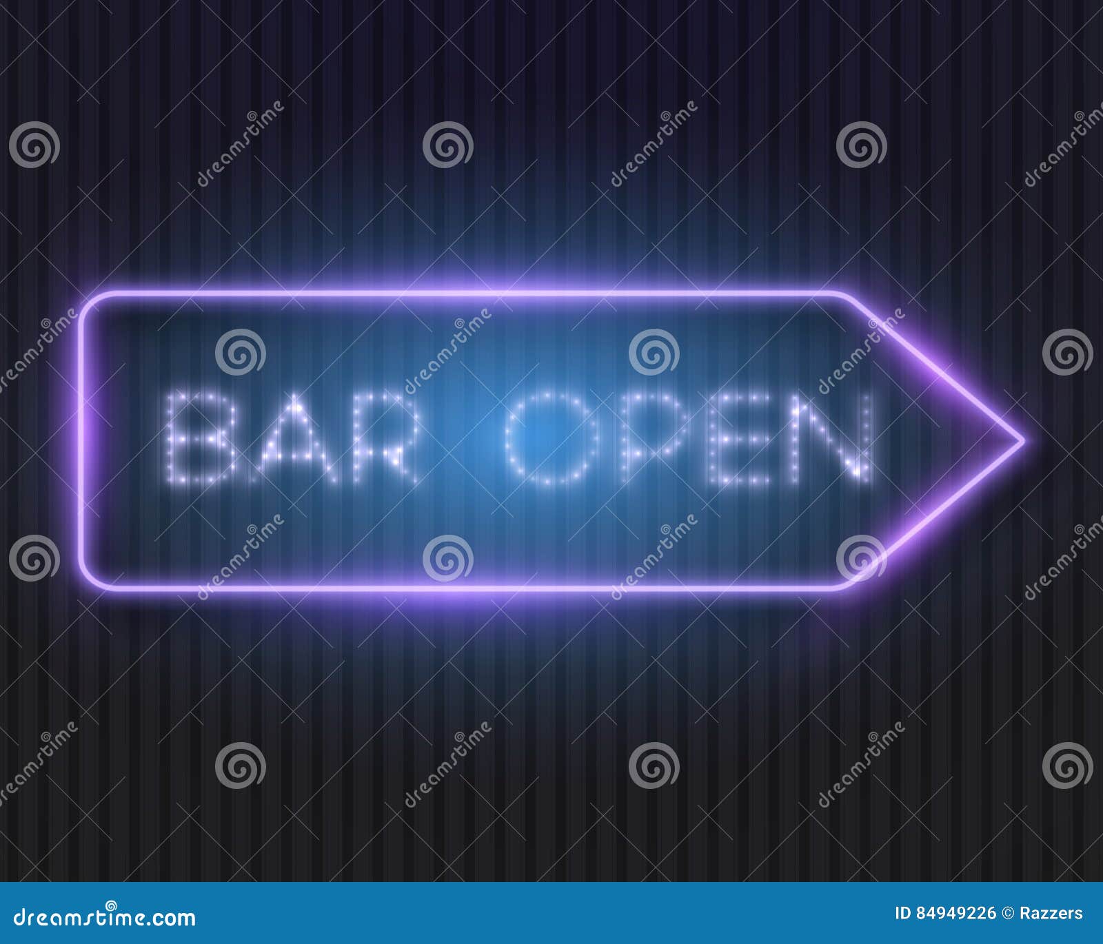 Vector Glowing Neon Sign Frame Template Stock Vector - Illustration of ...