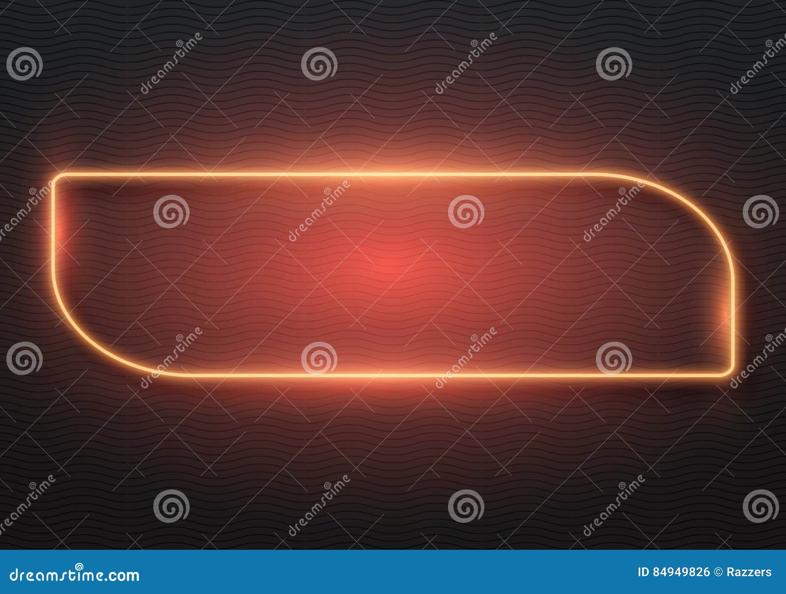 Vector Glowing Neon Sign Frame Template Stock Vector - Illustration of ...