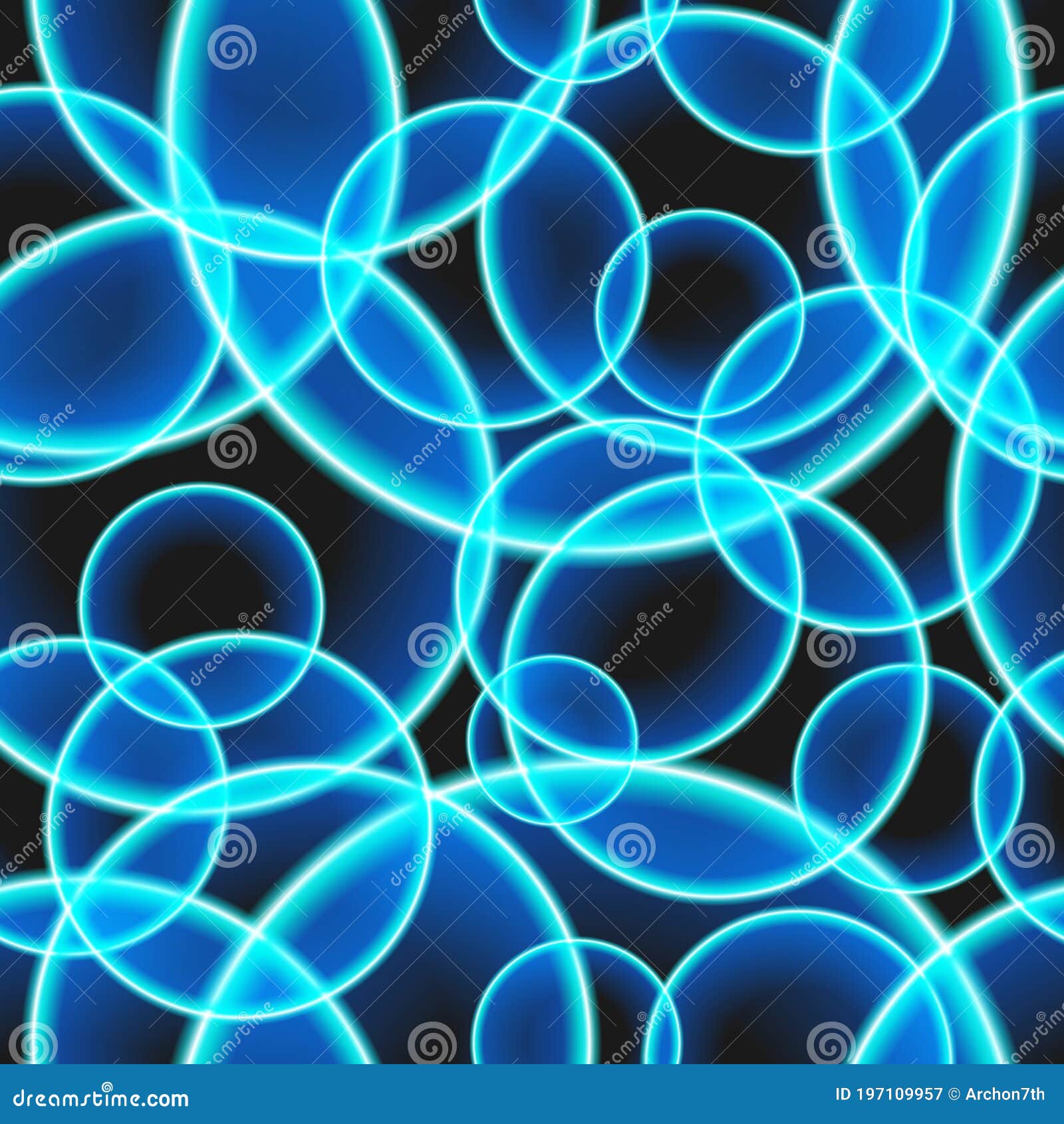 Vector Glowing Water Bubbles Abstract Texture Seamless Pattern ...
