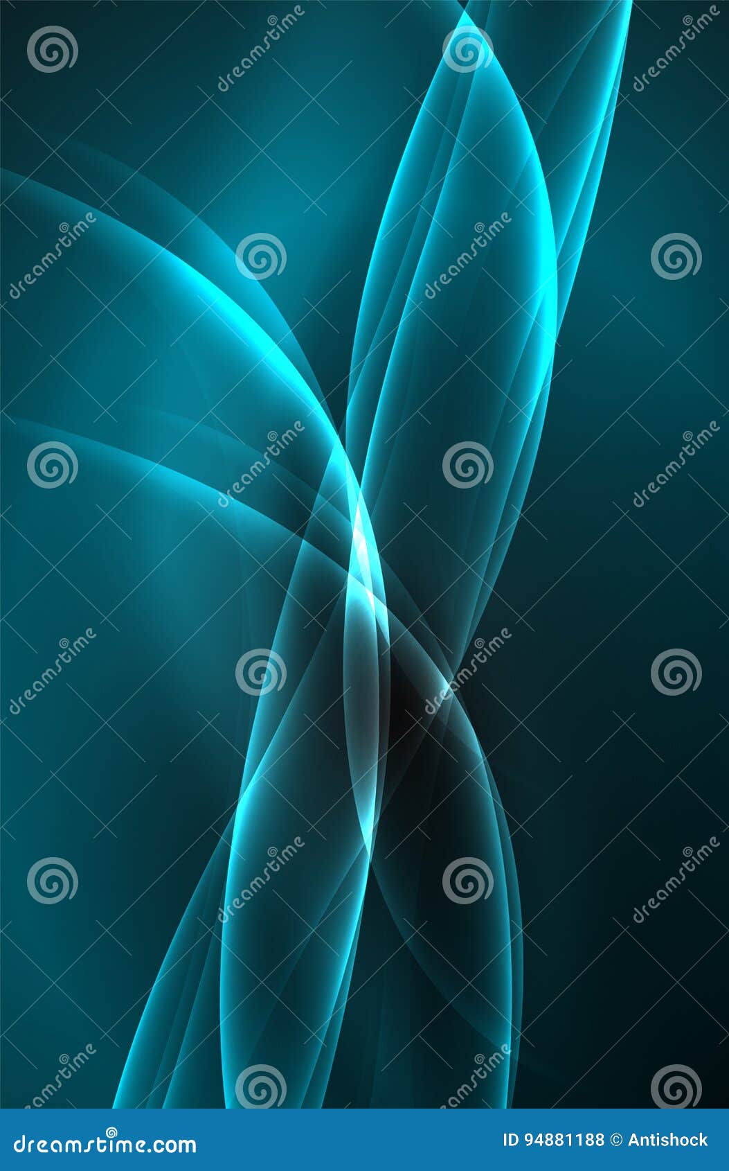Vector glowing wave, smoke stock vector. Illustration of blurred - 94881188