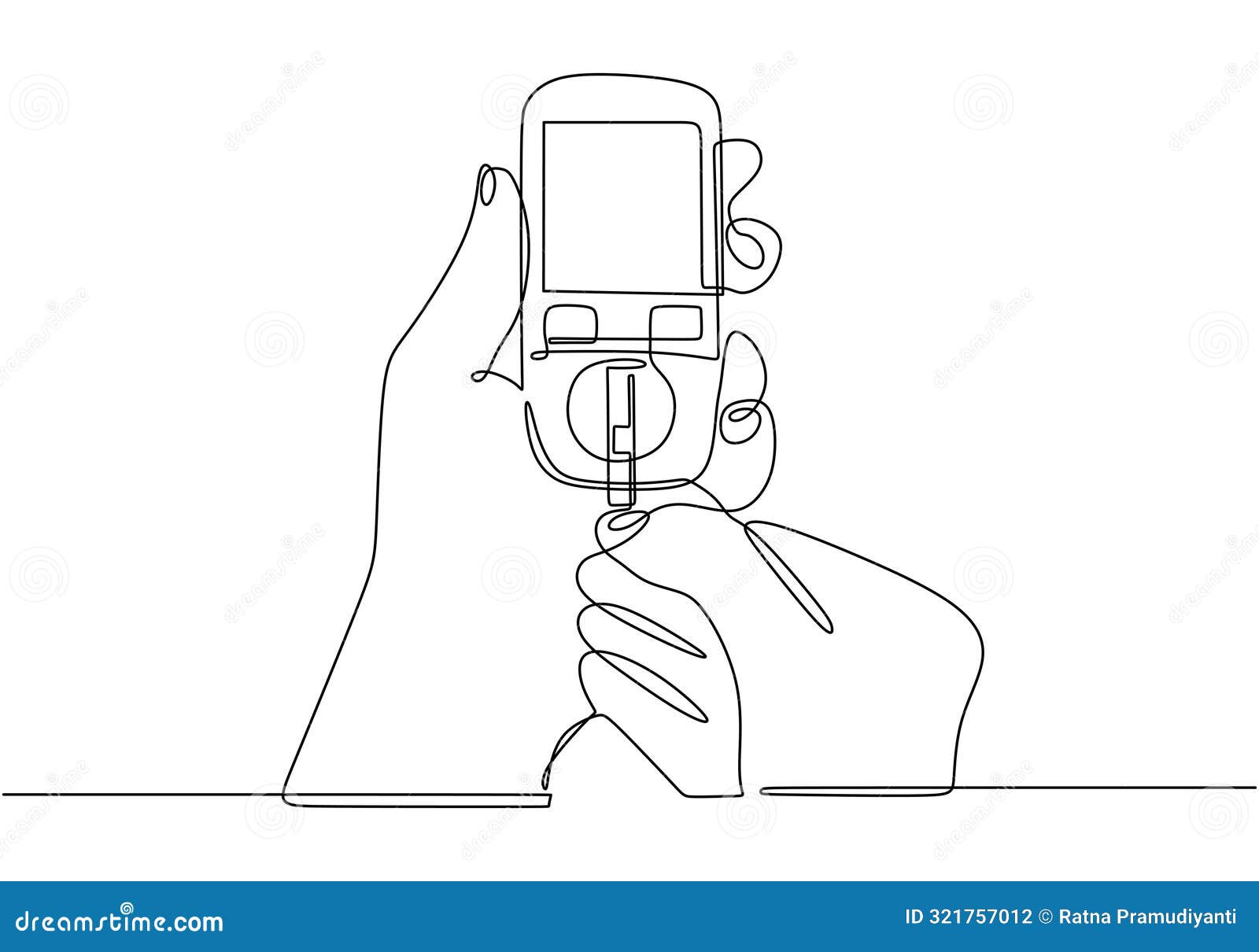 Vector Glucometer One Line Drawing. Single Continuous Diabetes Check ...